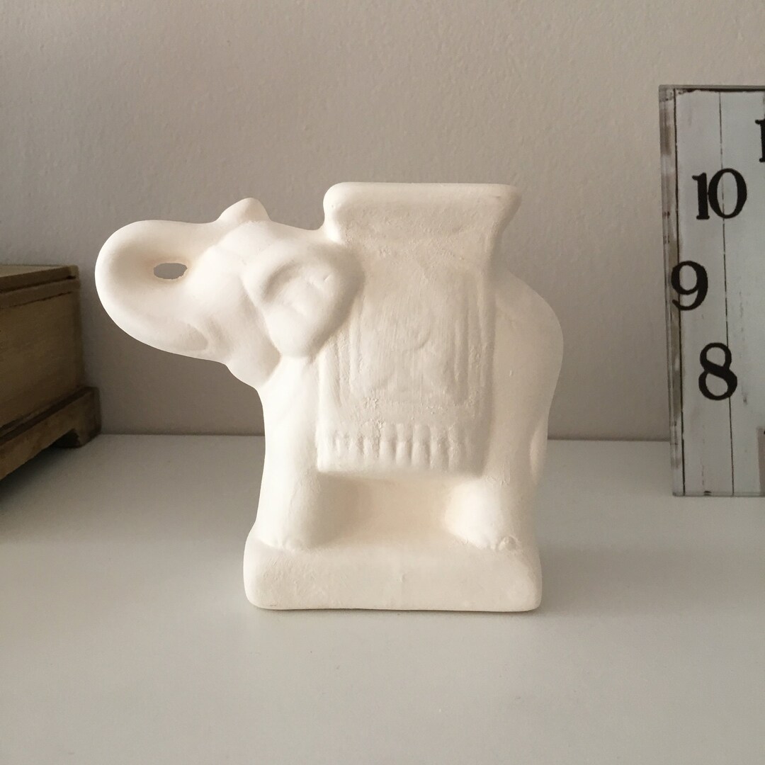 Ceramic Bisque, Ceramic Indian Elephant, Ready to Paint, Elephant Cash ...