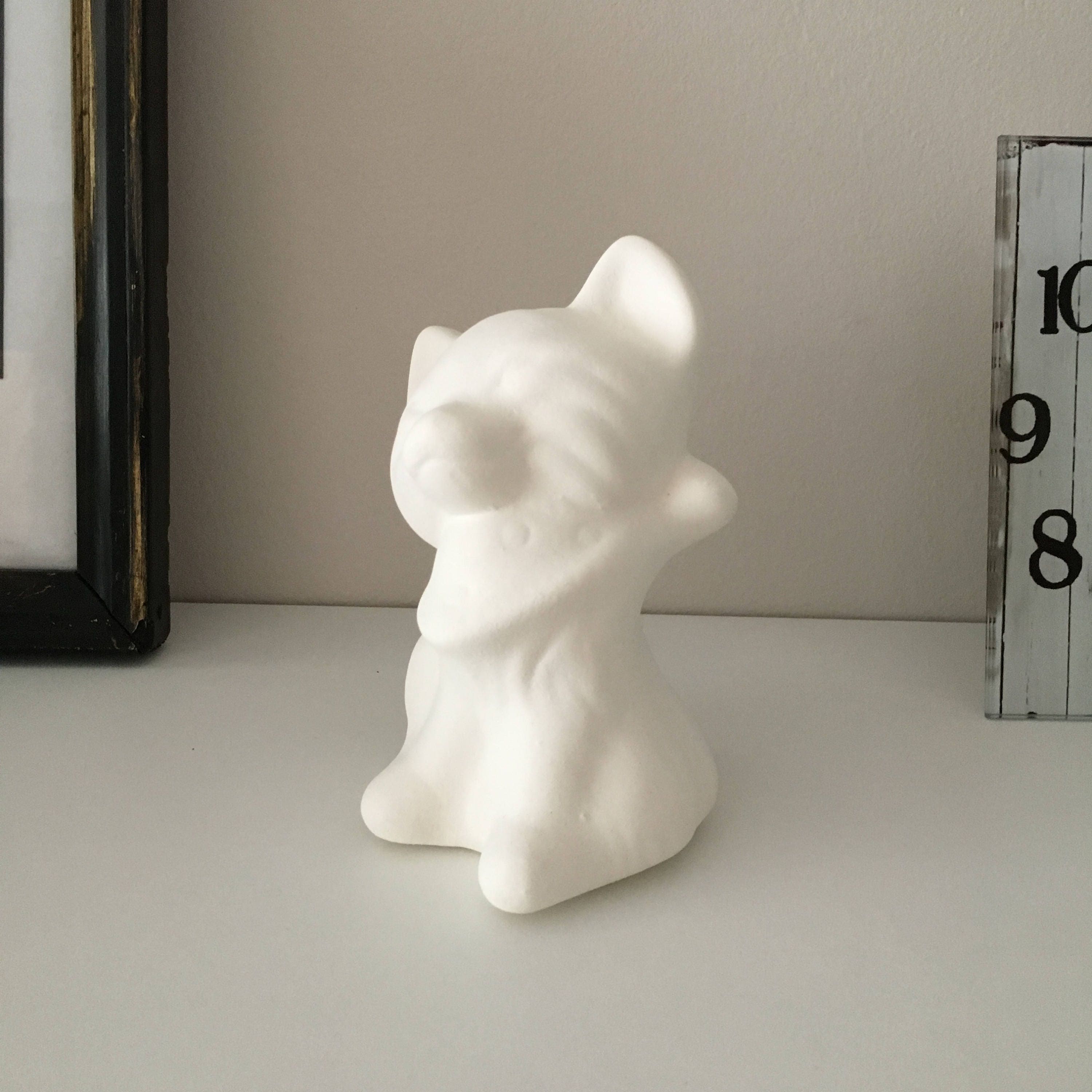 Ceramic Cat Ready to Paint White Cat Ceramic Bisque Cat - Etsy