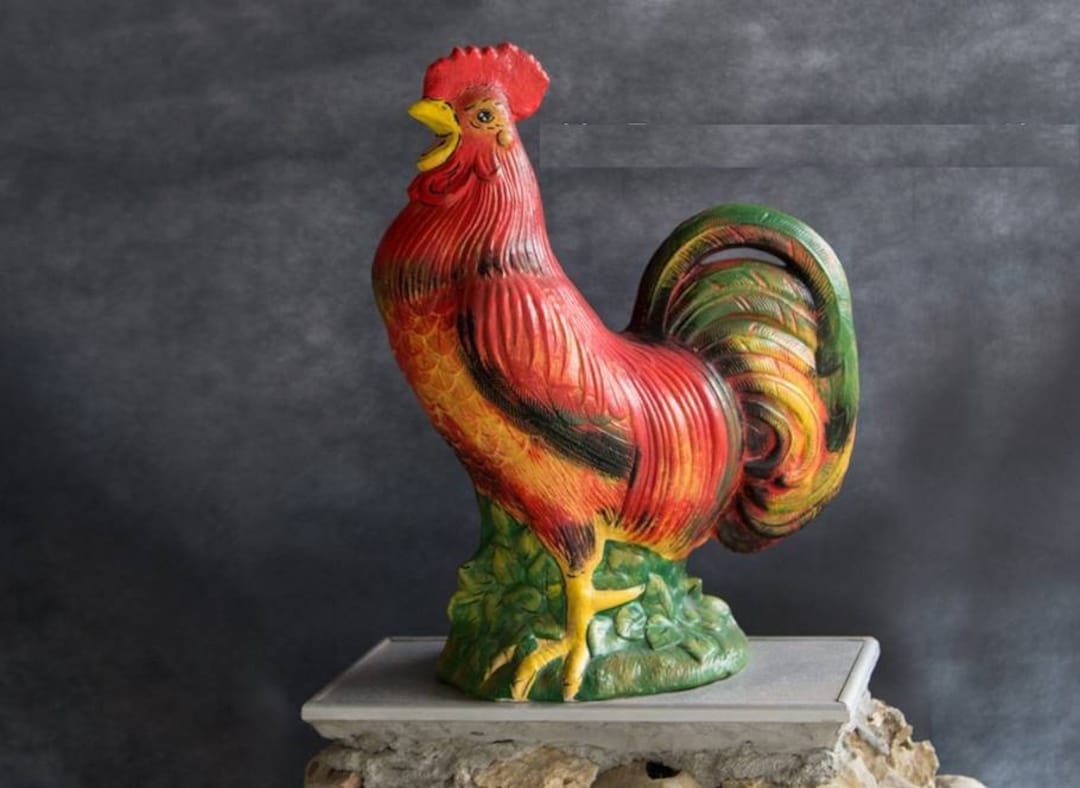 Ceramic Rooster, Garden Decoration, Home Decor, Gift for Mom, Outdoor ...
