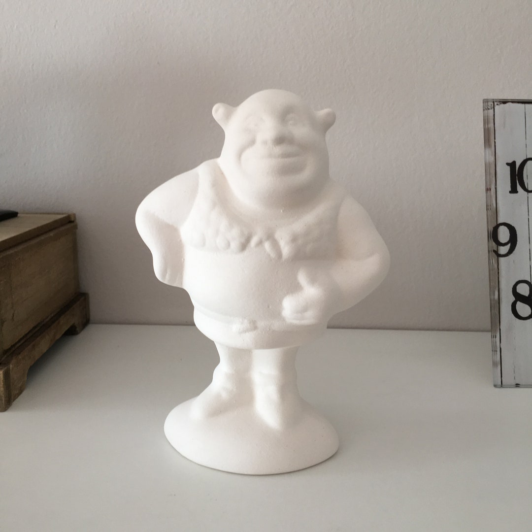 Ceramic Shrek Figure, Mini Shrek Statue, Ready to Paint, Animation Hero ...