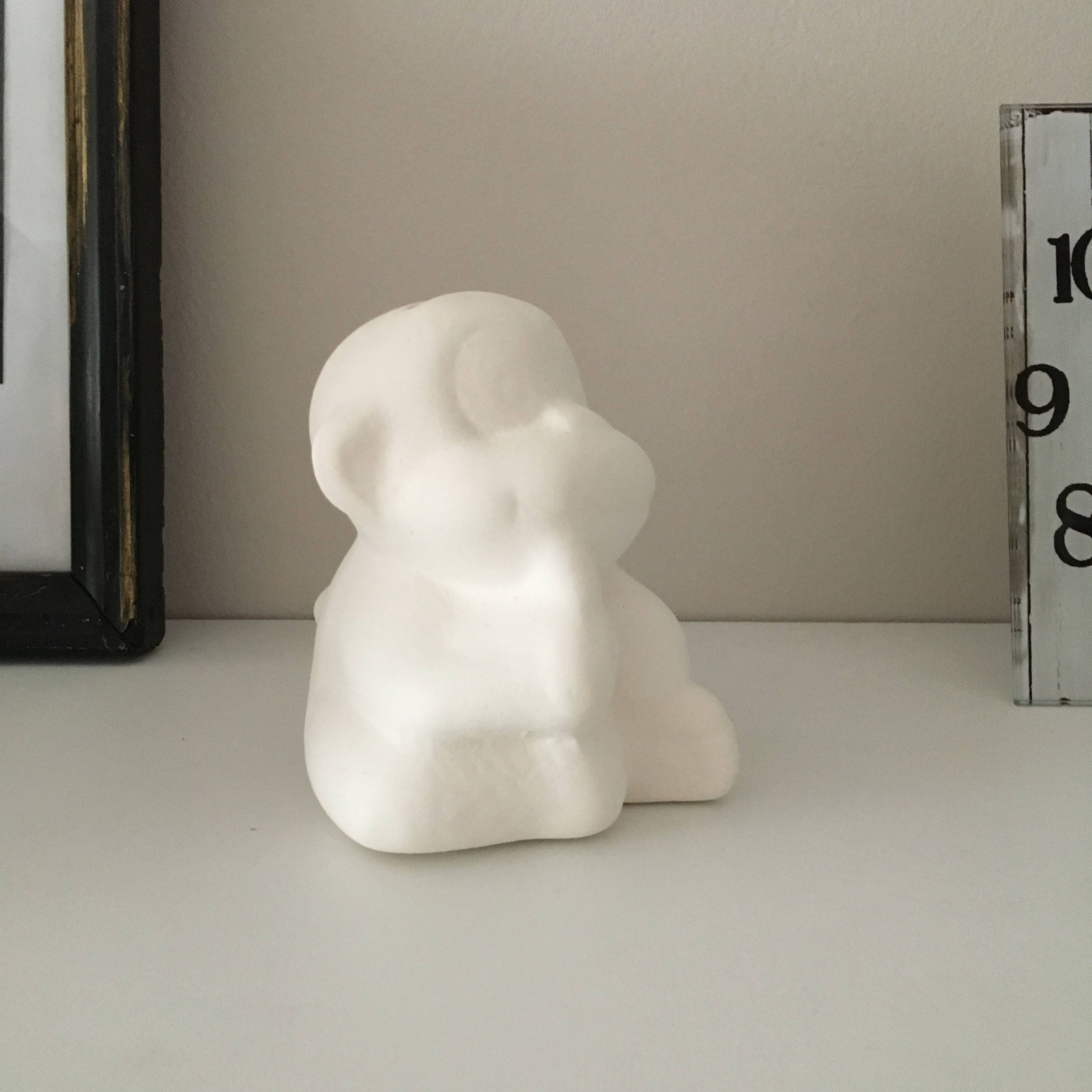 Ceramic Cash Box, Ceramic Monkey With Banana, Ready to Paint, Money ...