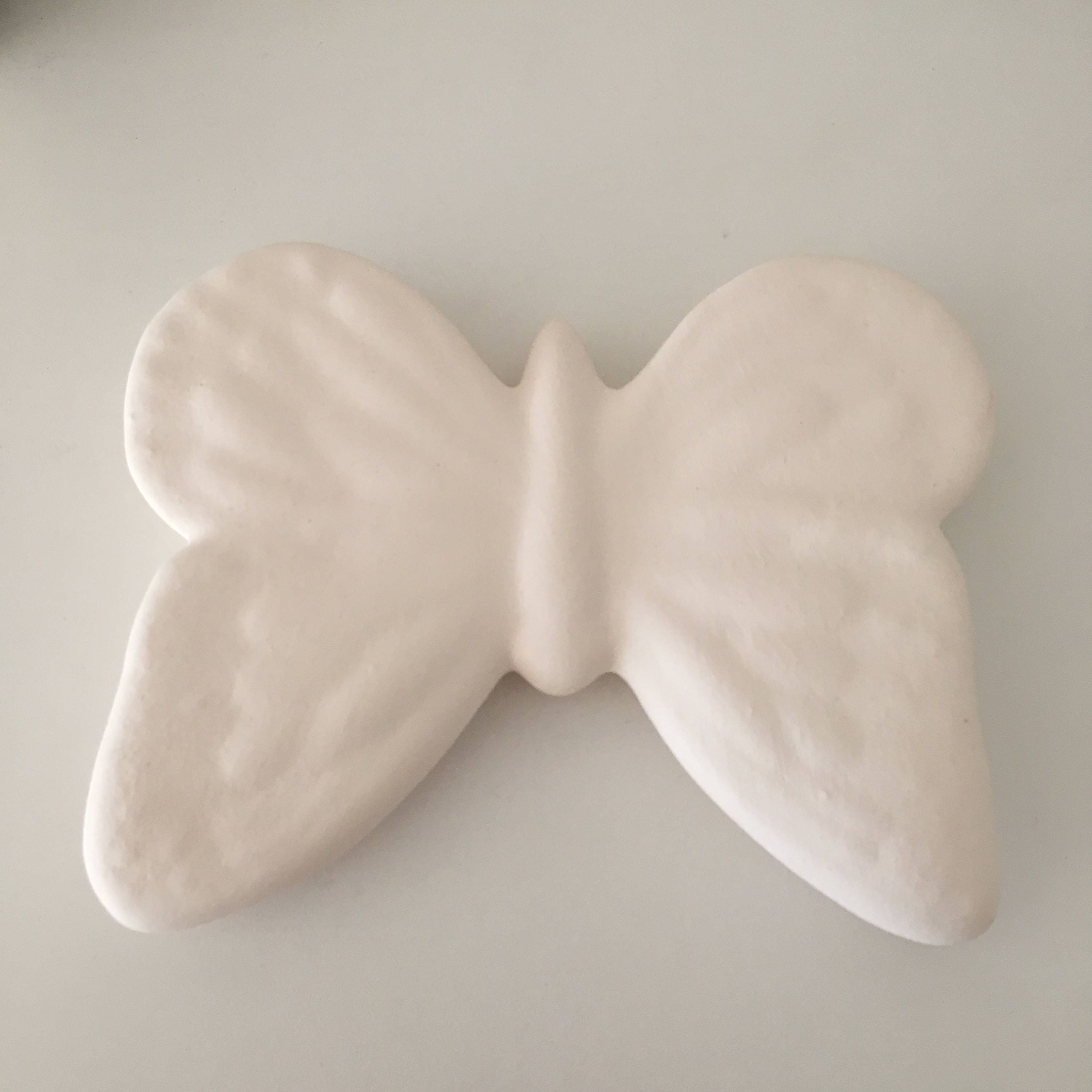 Ceramic Butterfly on Wall Ready to Paint Bisque Home Decorations Kids ...
