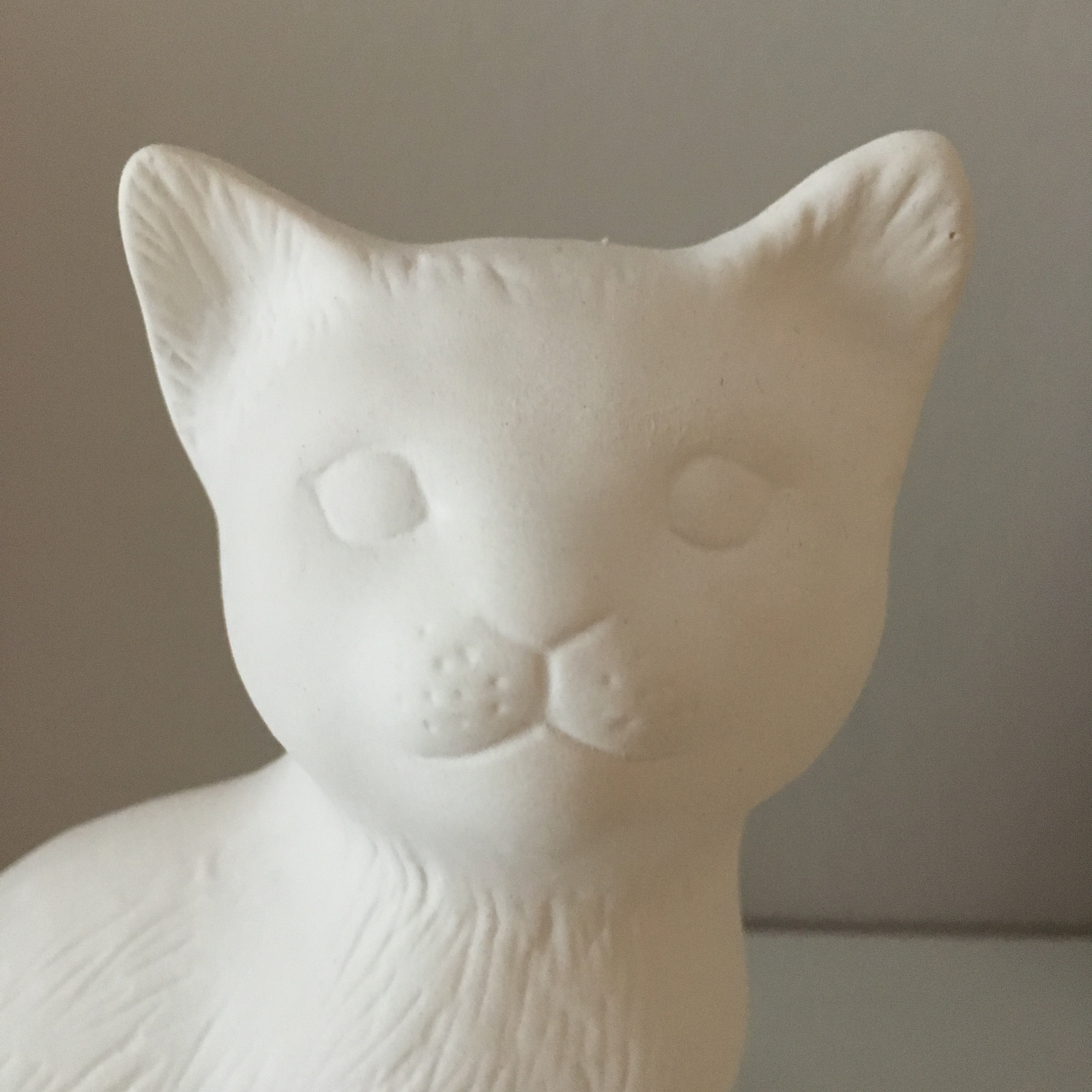 Ceramic Cat Sculpture Ready to Paint Bisque Handmade Cat - Etsy