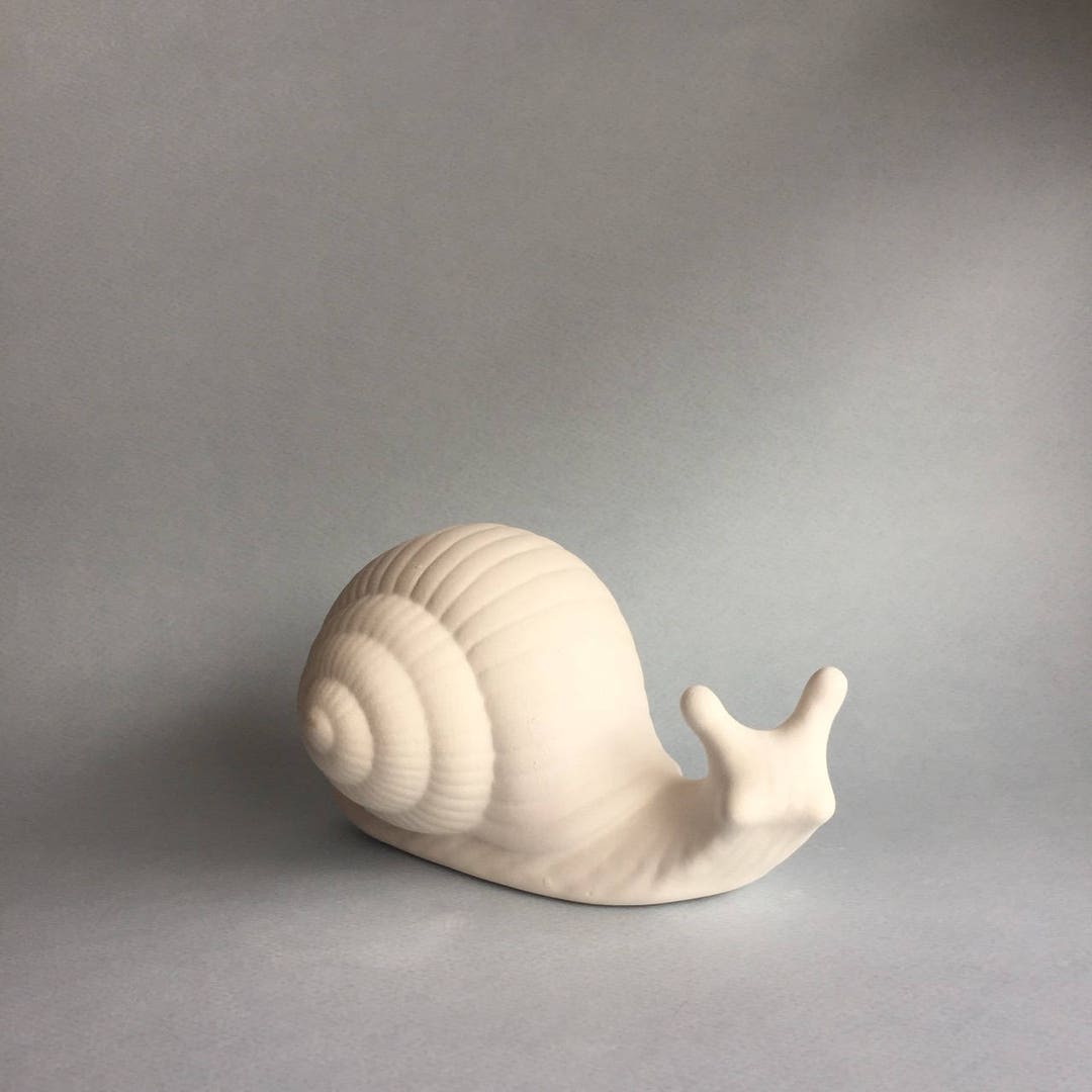 Snail Bisque, Garden Decoration, Home Decor, Snail Ceramic, White Snail ...