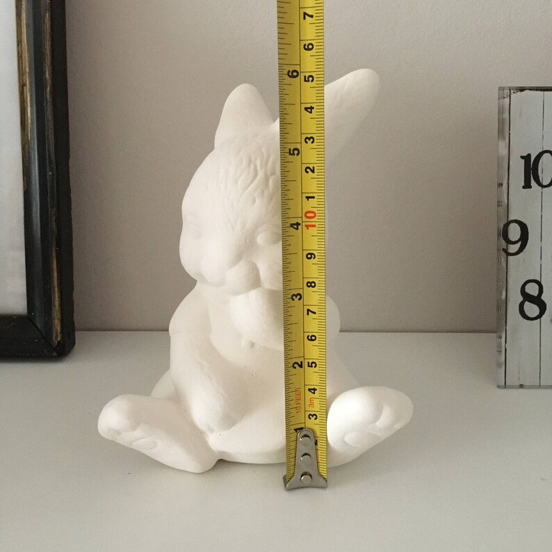 Easter Rabbit Figurine Ready to Paint Ceramic Bisque White - Etsy