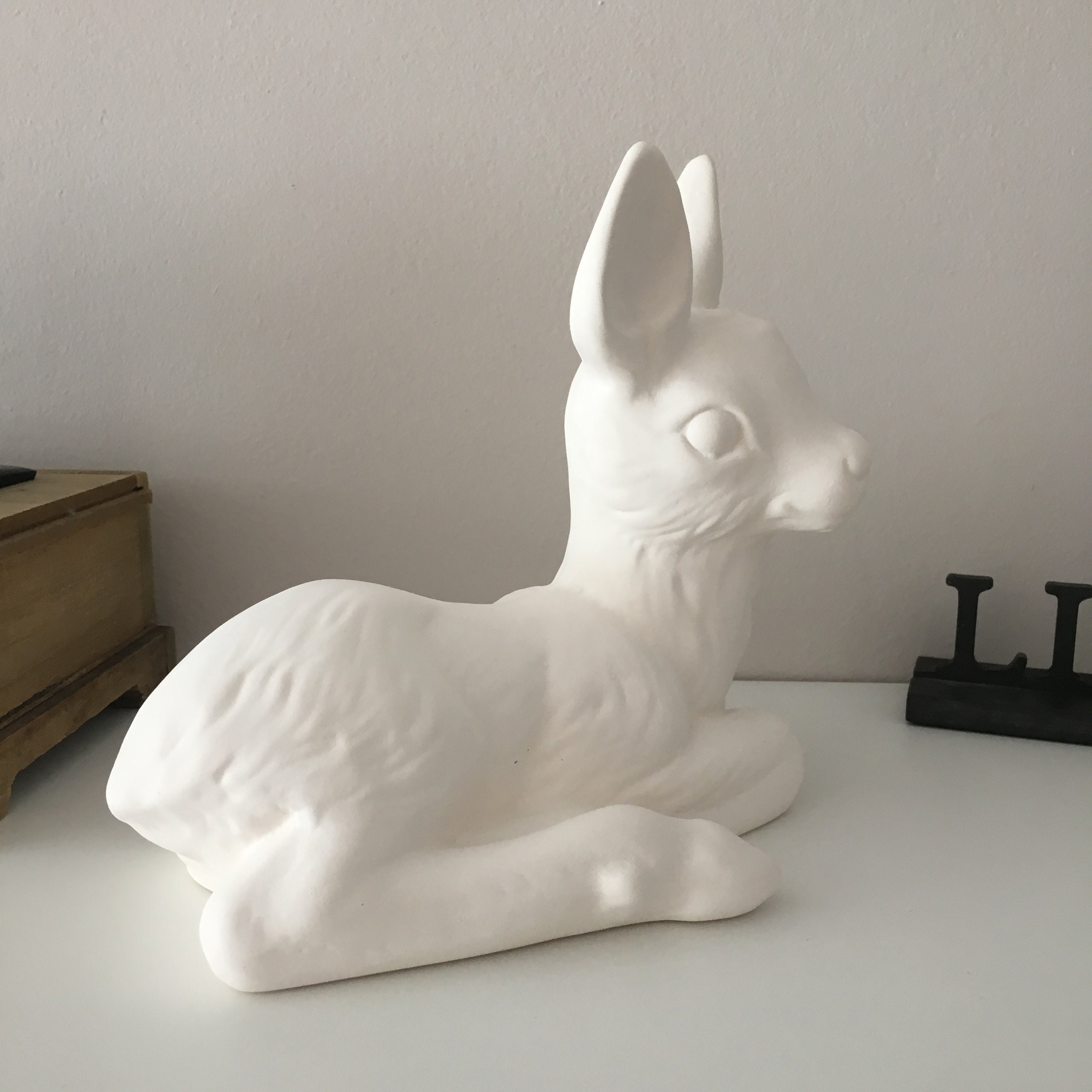 Ceramic Deer Figurine Ceramic Deer Ready to Paint Deer | Etsy