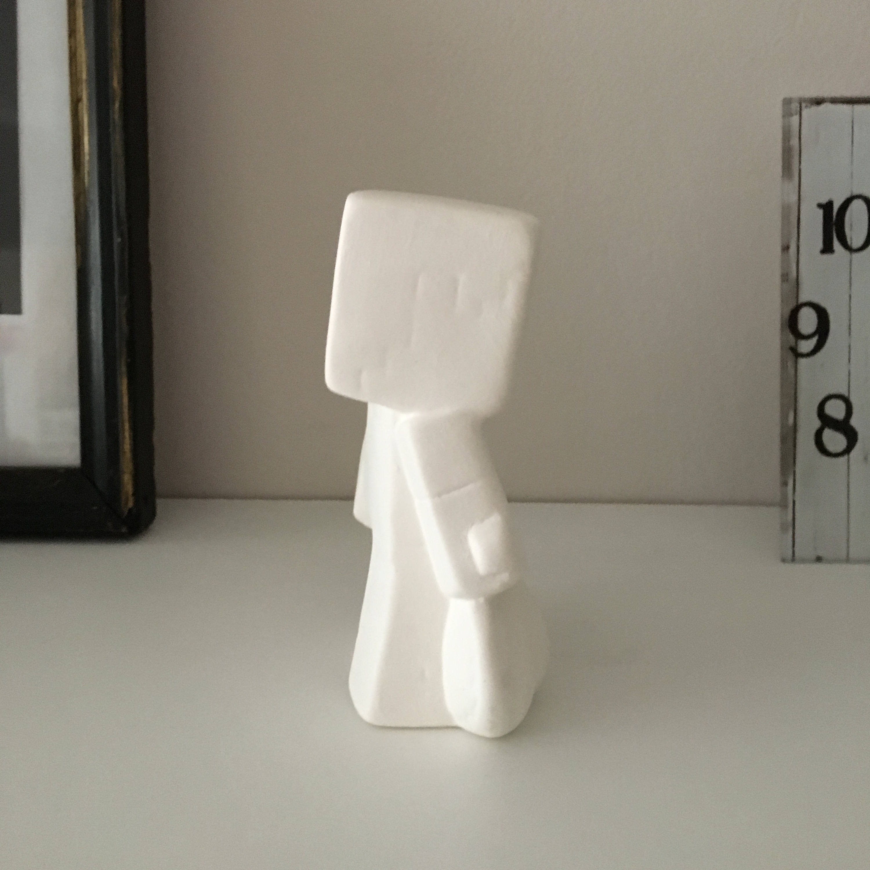 Ceramic Minecraft Figurine Ready to Paint Bisque Handmade - Etsy Sweden