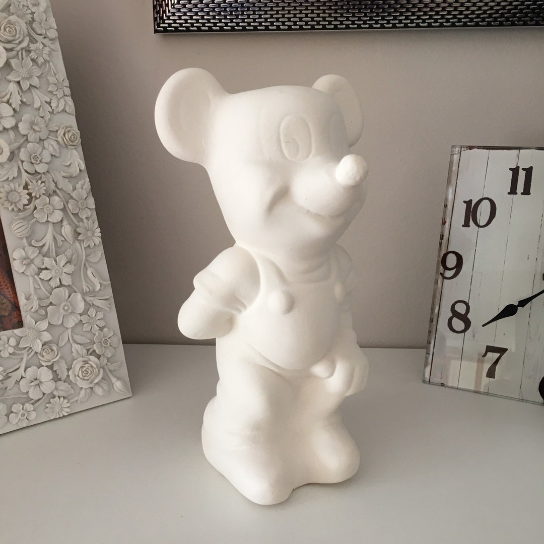 Ceramic Mickey Mouse, Ready to Paint, Animation Hero - Etsy