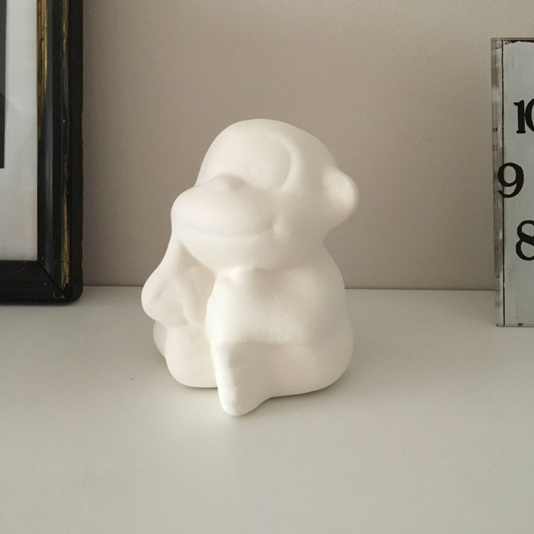 Ceramic Cash Box, Ceramic Monkey With Banana, Ready to Paint, Money ...
