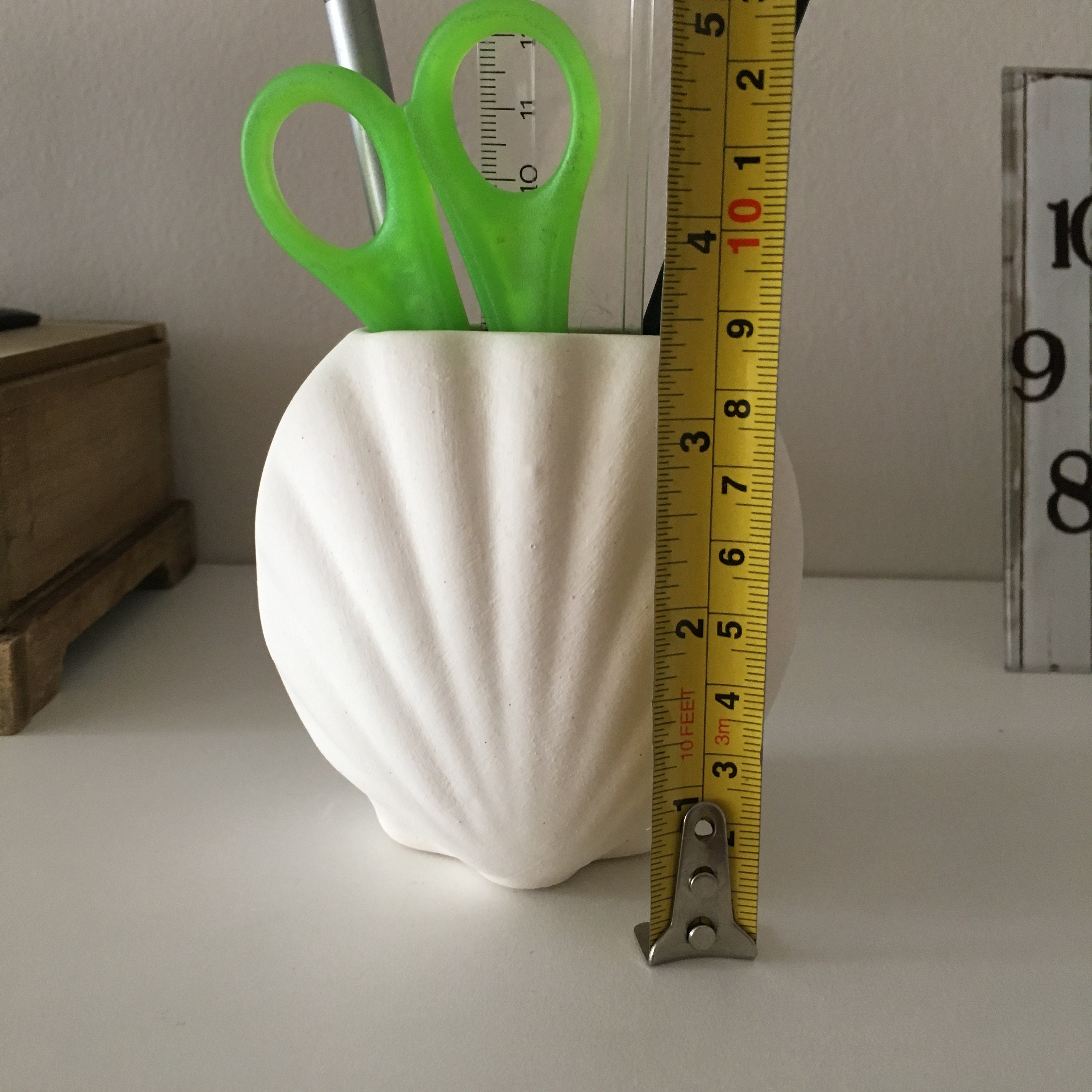 Ceramic Clam Shell Clam Pencil Holder Clam Shell Bisque - Etsy Australia