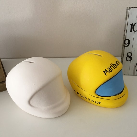 Ready to Paint Ceramic Helmet Motor Helmets Handmade - Etsy