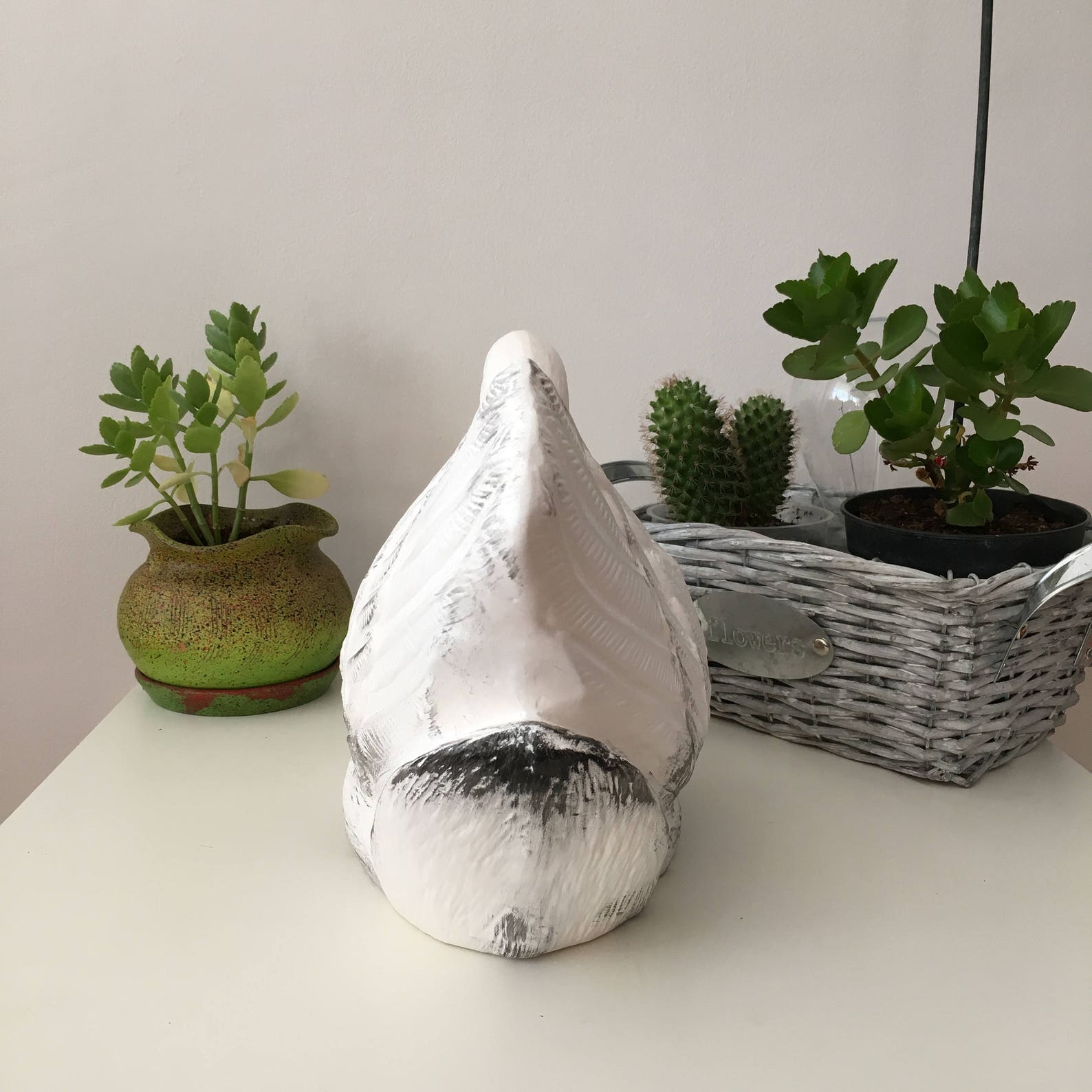 Ceramic Swan White Swan Painted Swan Garden Decoration - Etsy
