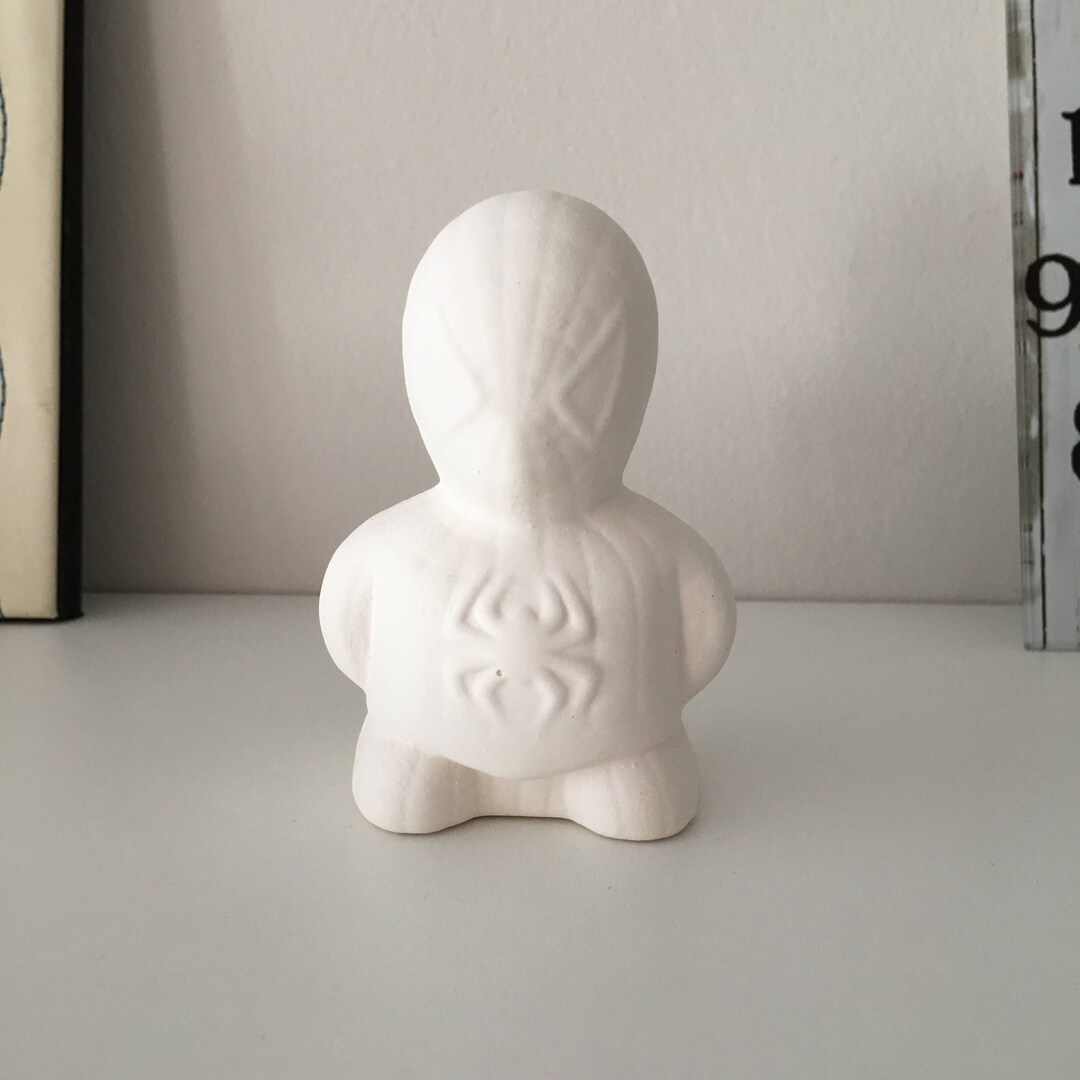 Paintable Ceramic Spider-man Figurine, Handmade Miniature Bisque ...