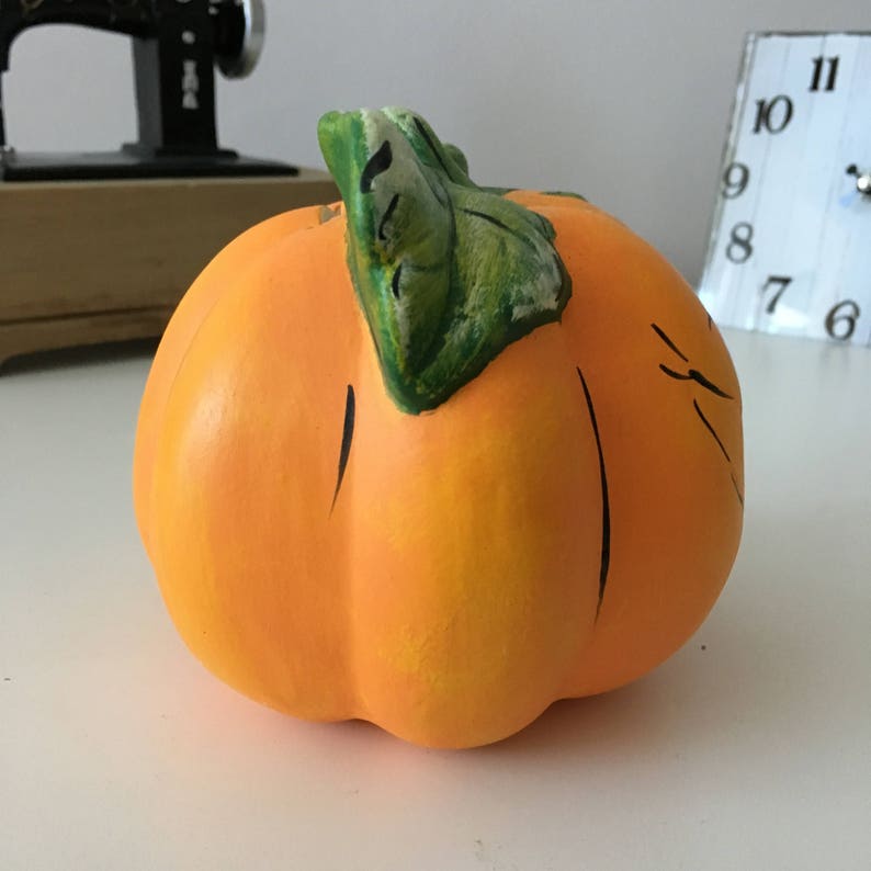 Ceramic Pumpkin Bank, Coin Bank, Piggy Banks, Painted Pumpkin Art Bank ...