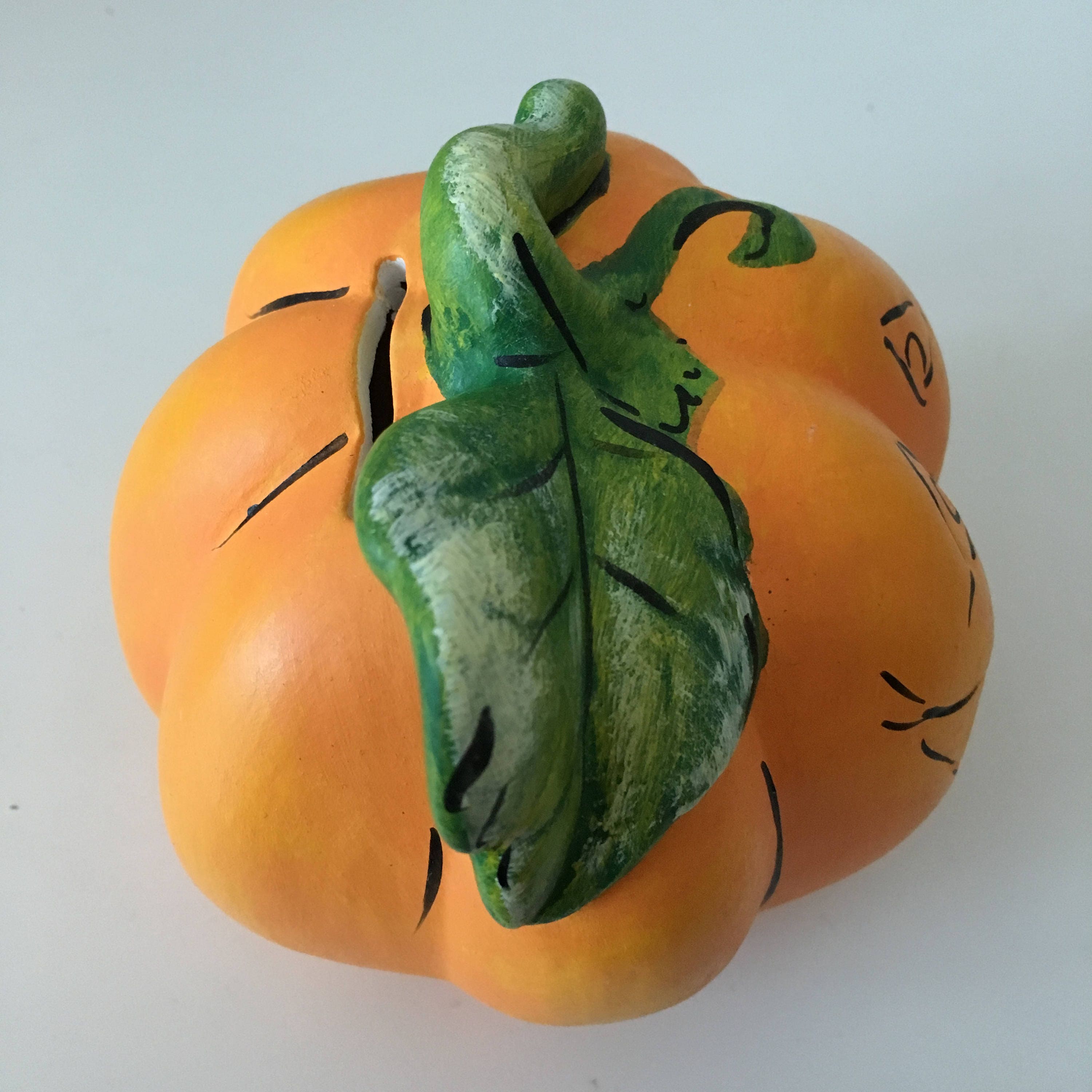 Ceramic Pumpkin Bank Coin Bank Piggy Banks Painted Pumpkin - Etsy