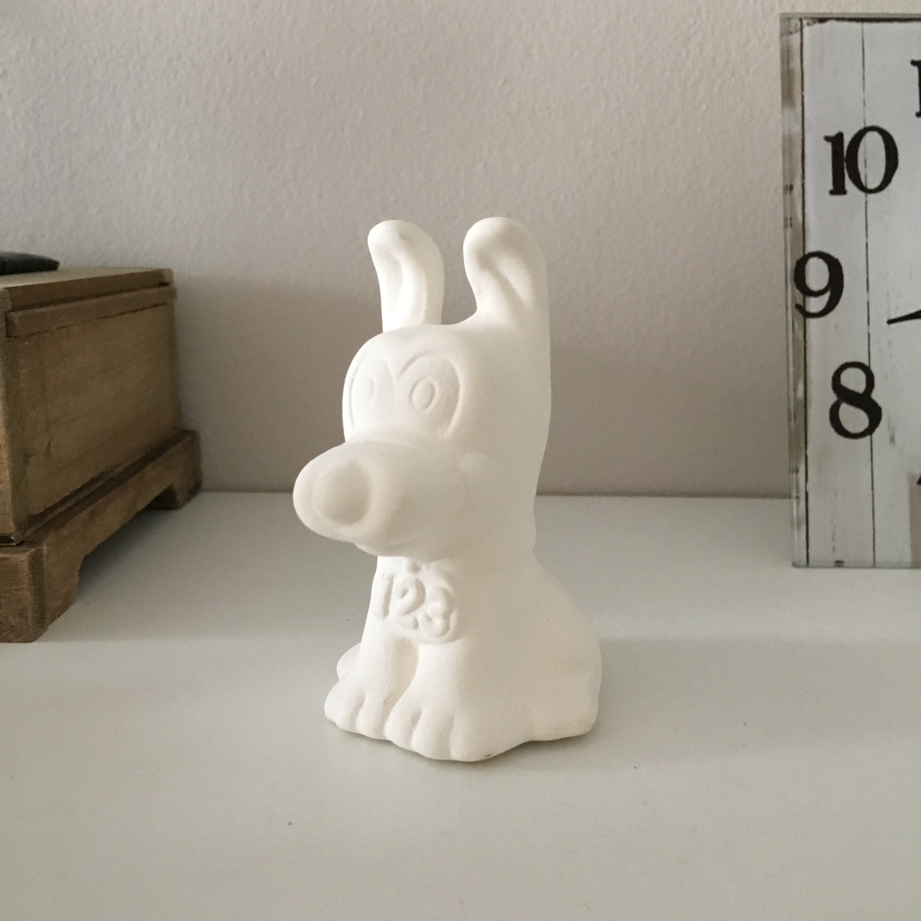 Ceramic Dog Miniature Ready to Paint Ceramic Bisque Dog to | Etsy