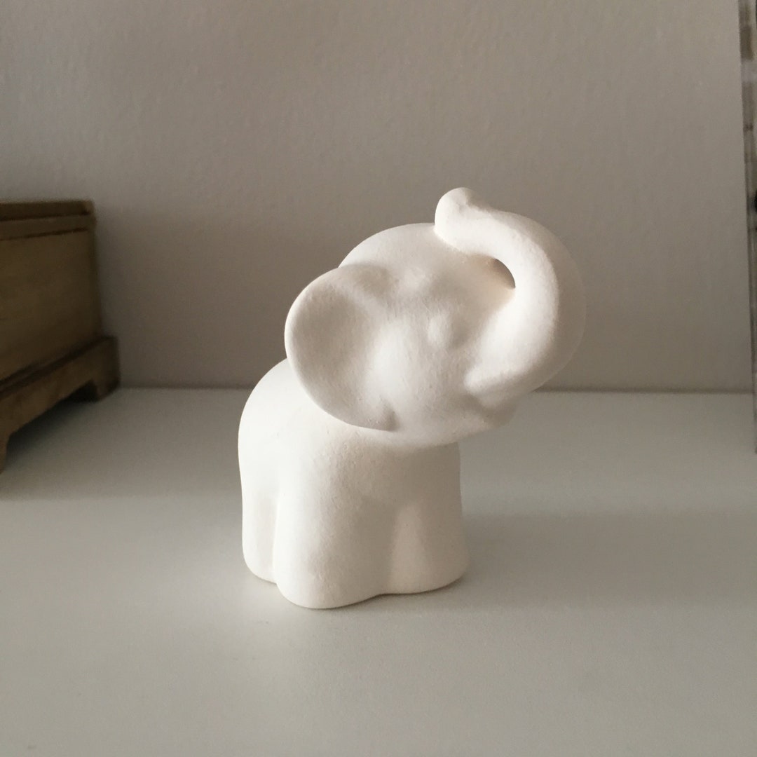Baby Elephant, Elephant Miniature, Ready to Paint, Ceramic Bisque ...