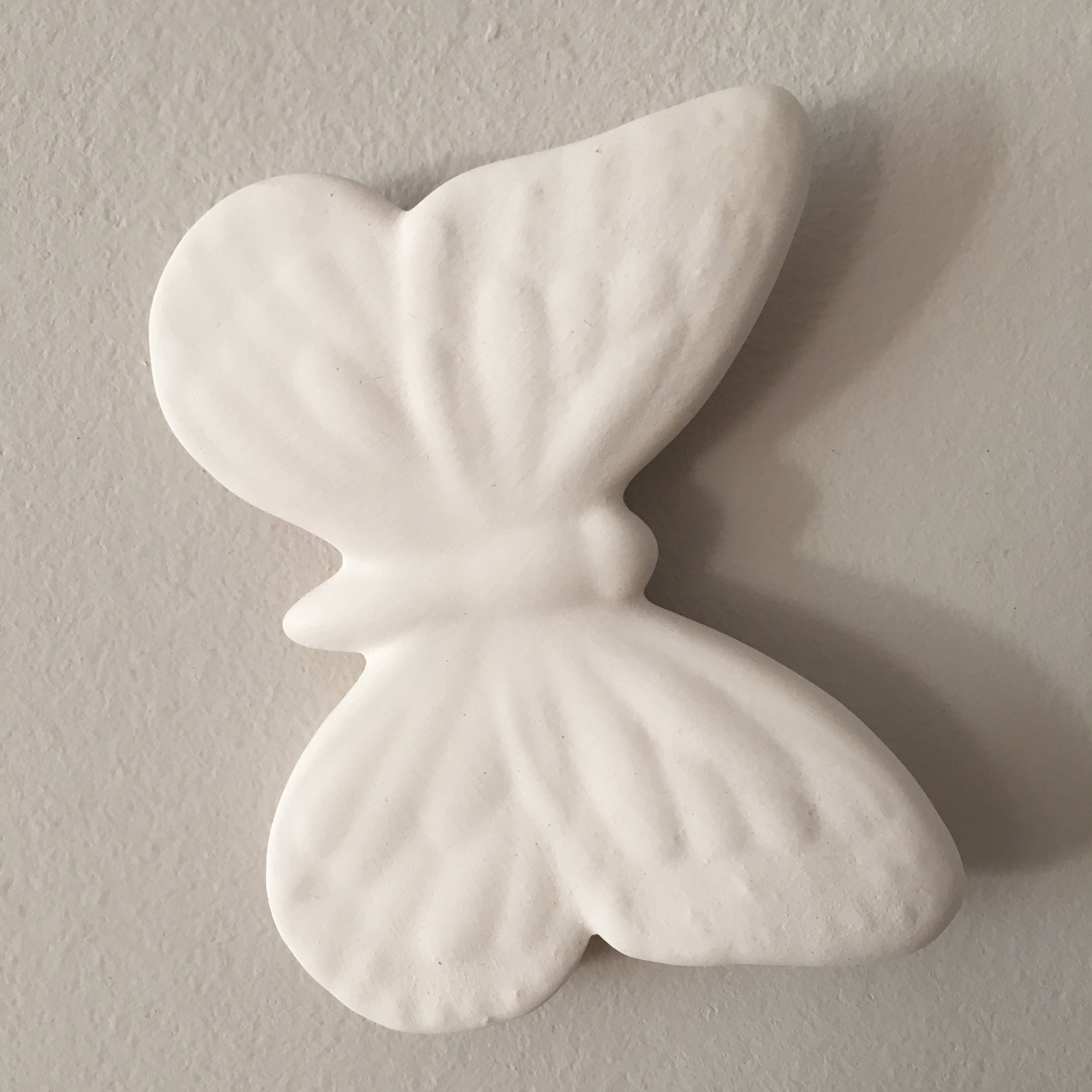 Ceramic Butterfly on Wall Ready to Paint Bisque Home | Etsy