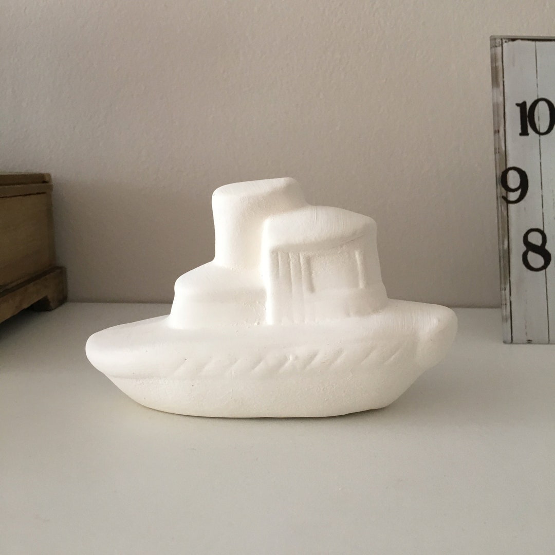 Ceramic Ship, Ready to Paint, Ceramic Bisque, Ceramic Miniatures, Boat ...