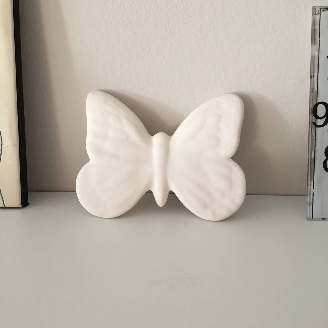 Ceramic Butterfly on Wall Ready to Paint Bisque Home Decorations Kids ...