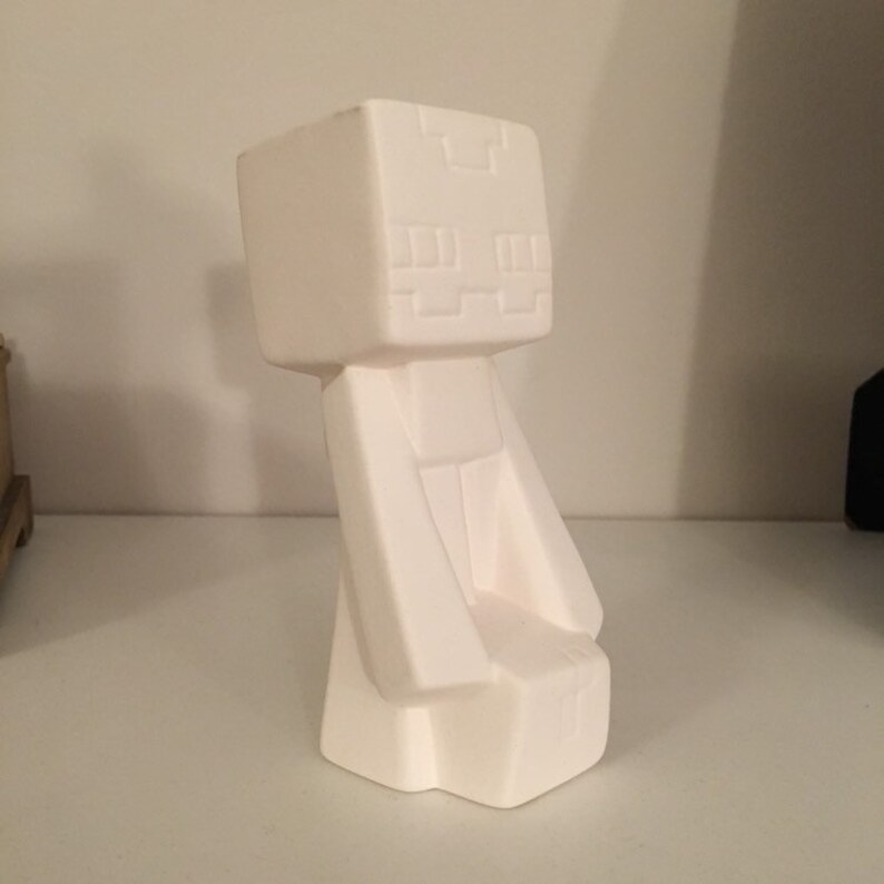 Minecraft Figure, Unfinished Minecraft, Ceramic Minecraft, Party Decor ...