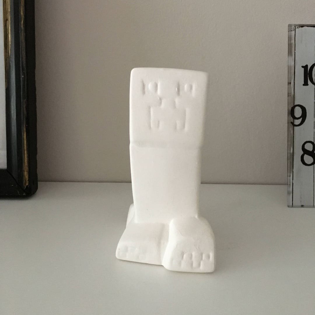 Ceramic Minecraft Figurine Ready to Paint Miniature Ceramic Bisque ...