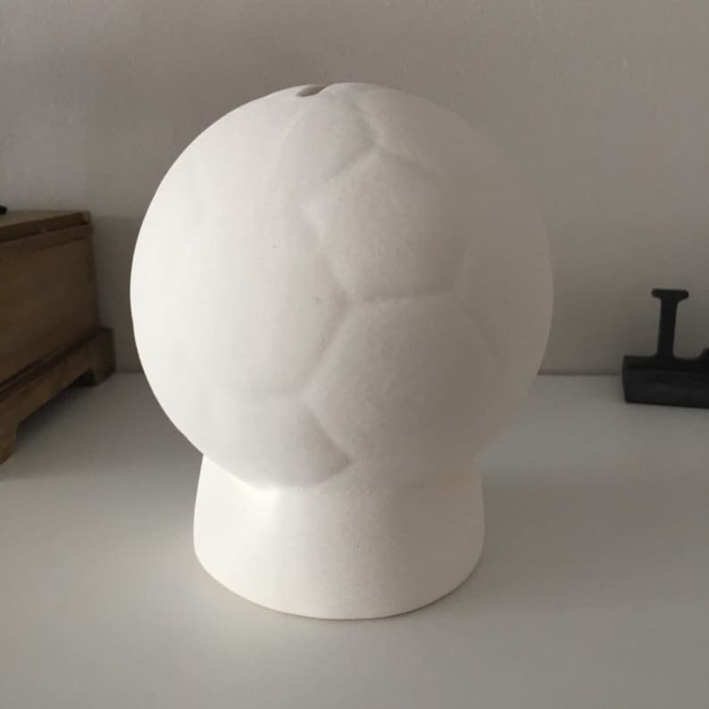 Ceramic Soccer Ball, Ceramic Bisque, Cash Box Ball, Gift for Boys ...