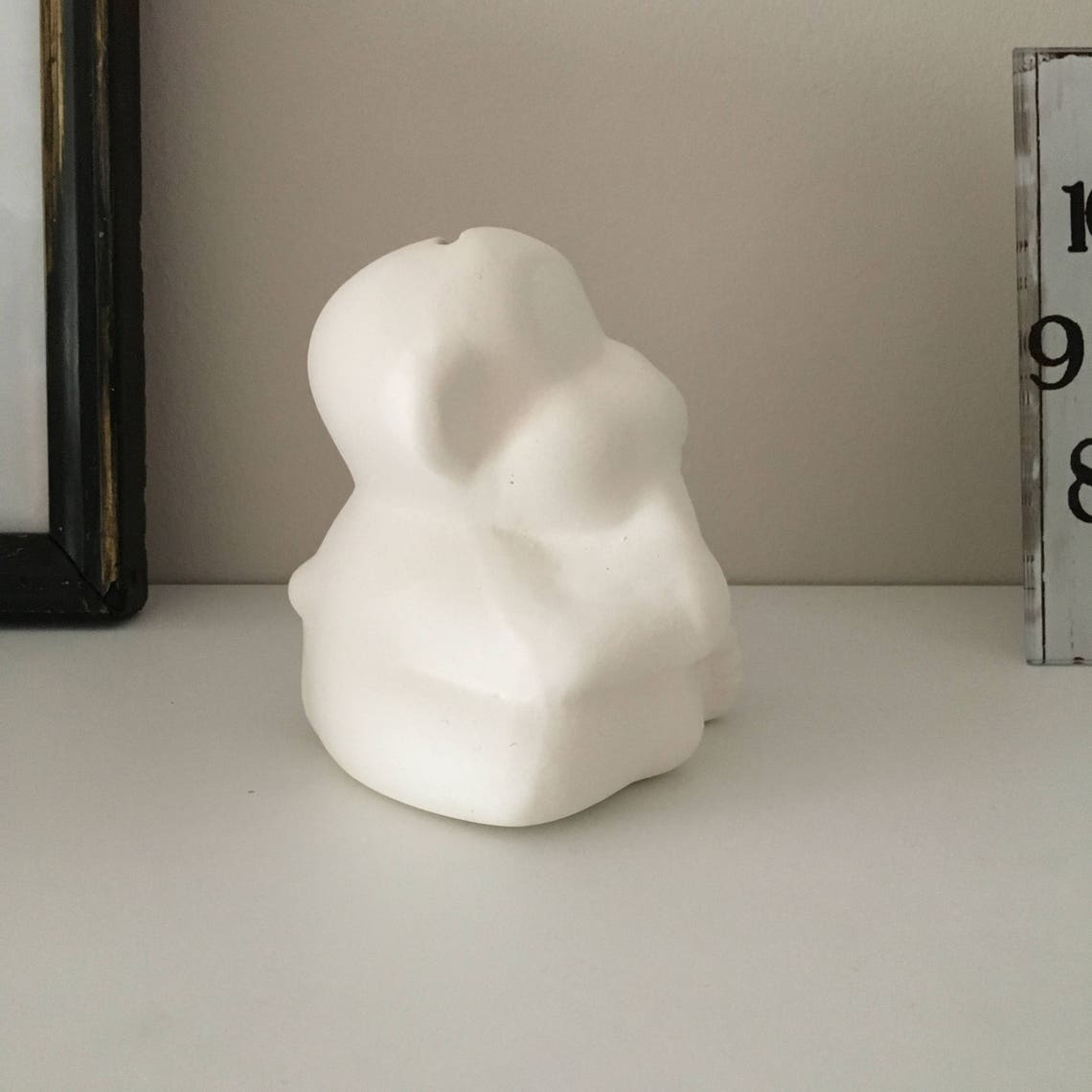 Ceramic Cash Box, Ceramic Monkey With Banana, Ready to Paint, Money ...