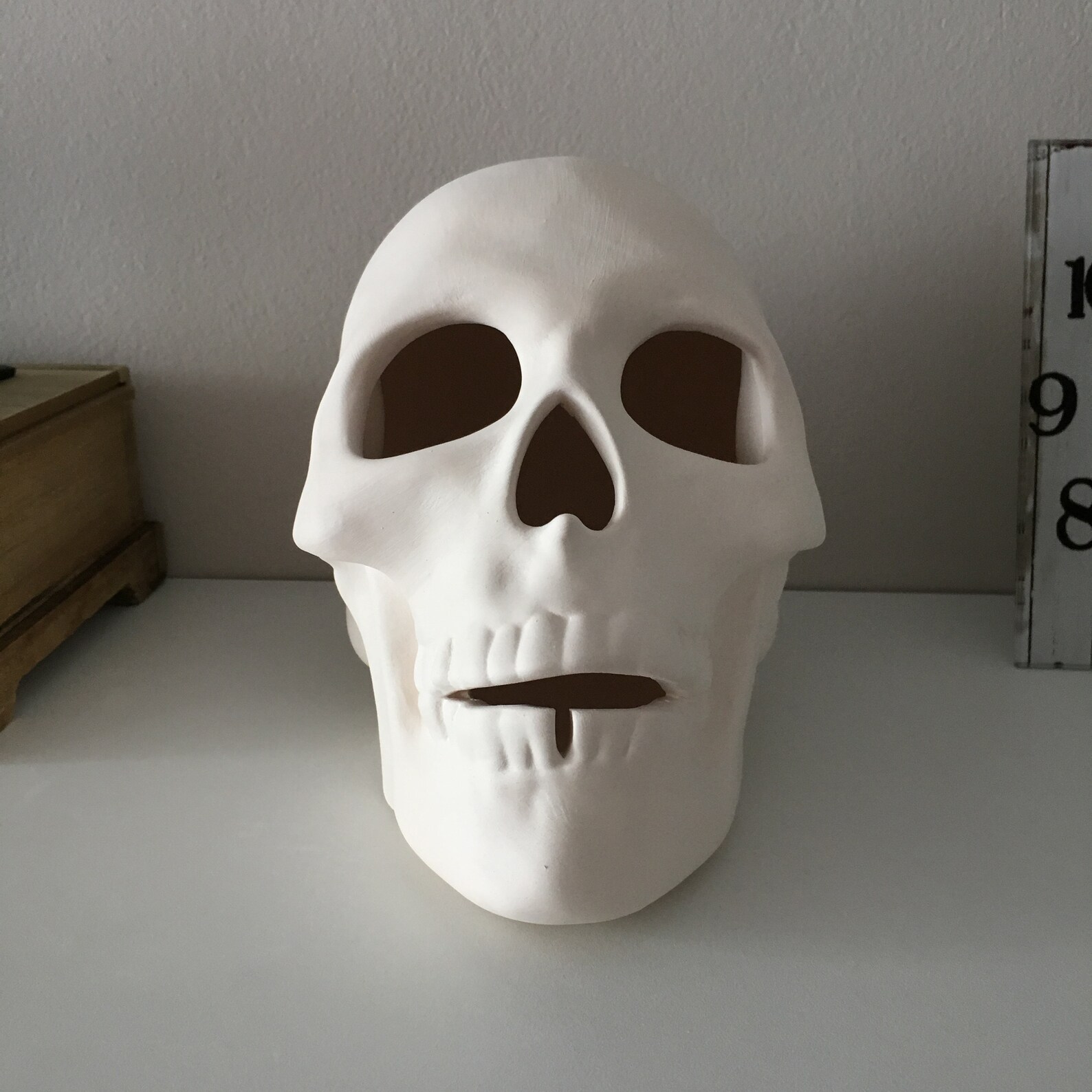Human Skull Ceramic Skull Unfinished Skull Ready to Paint - Etsy
