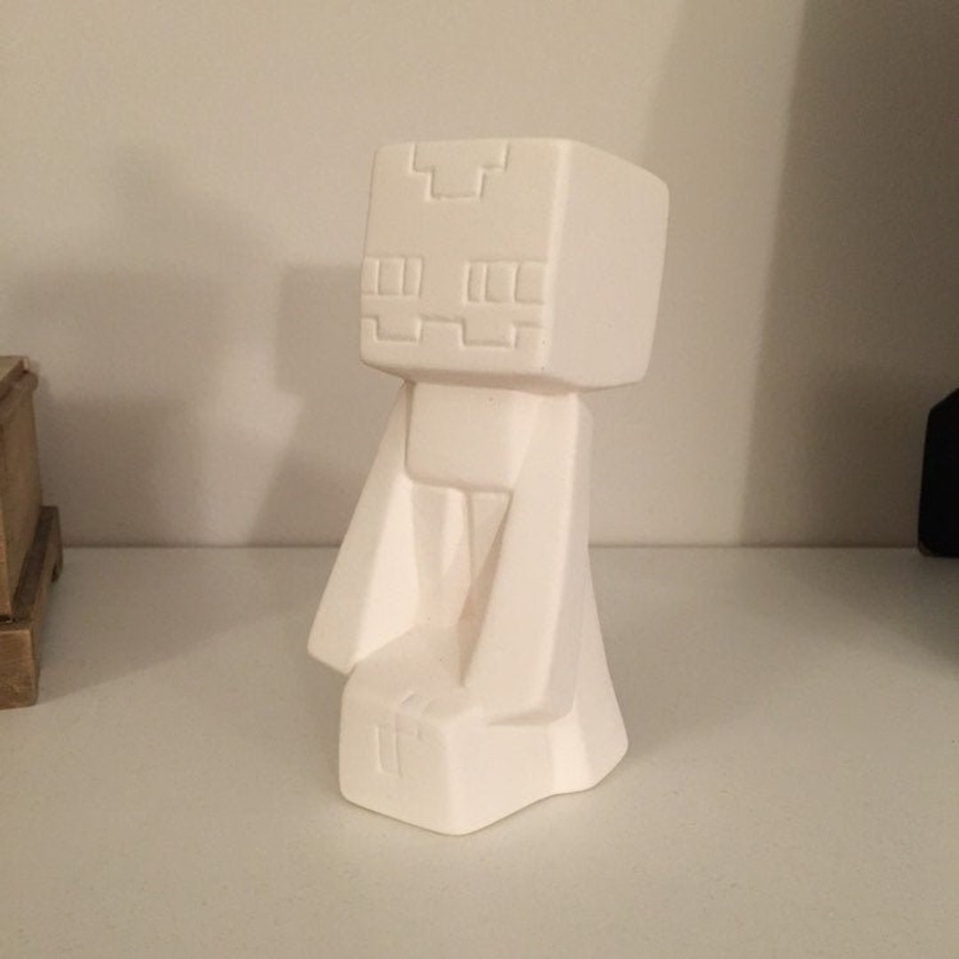 Minecraft Figure, Unfinished Minecraft, Ceramic Minecraft, Party Decor ...