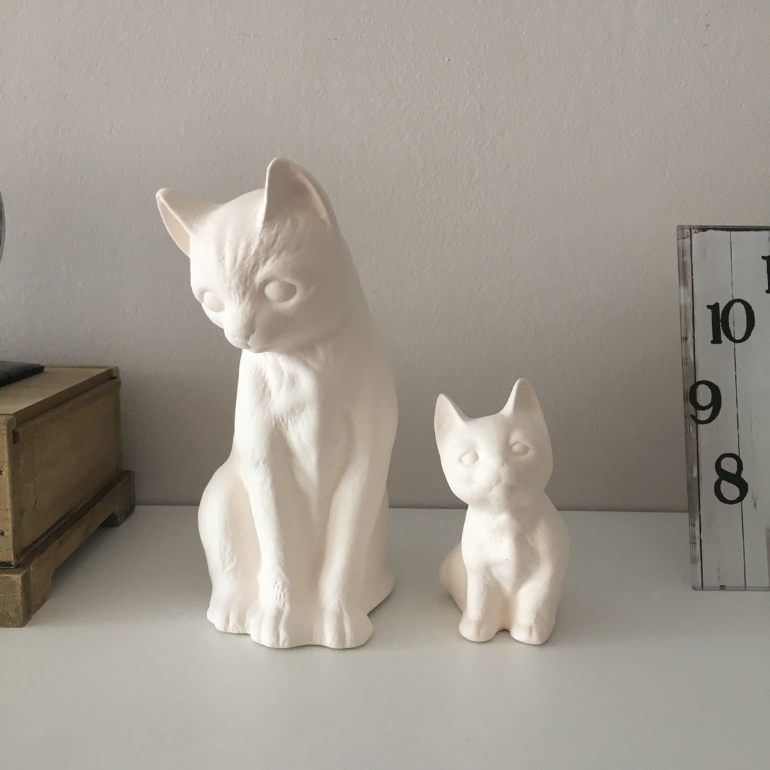 Ceramic Cat, Ready to Paint, Ceramic Bisque, Housewarming Gift, Home ...