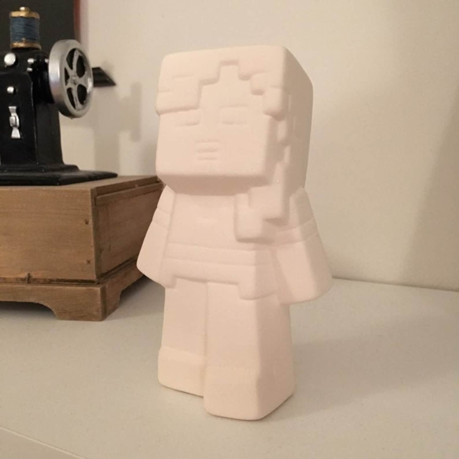 Minecraft Figurine Ceramic Minecraft Minecraft Party - Etsy