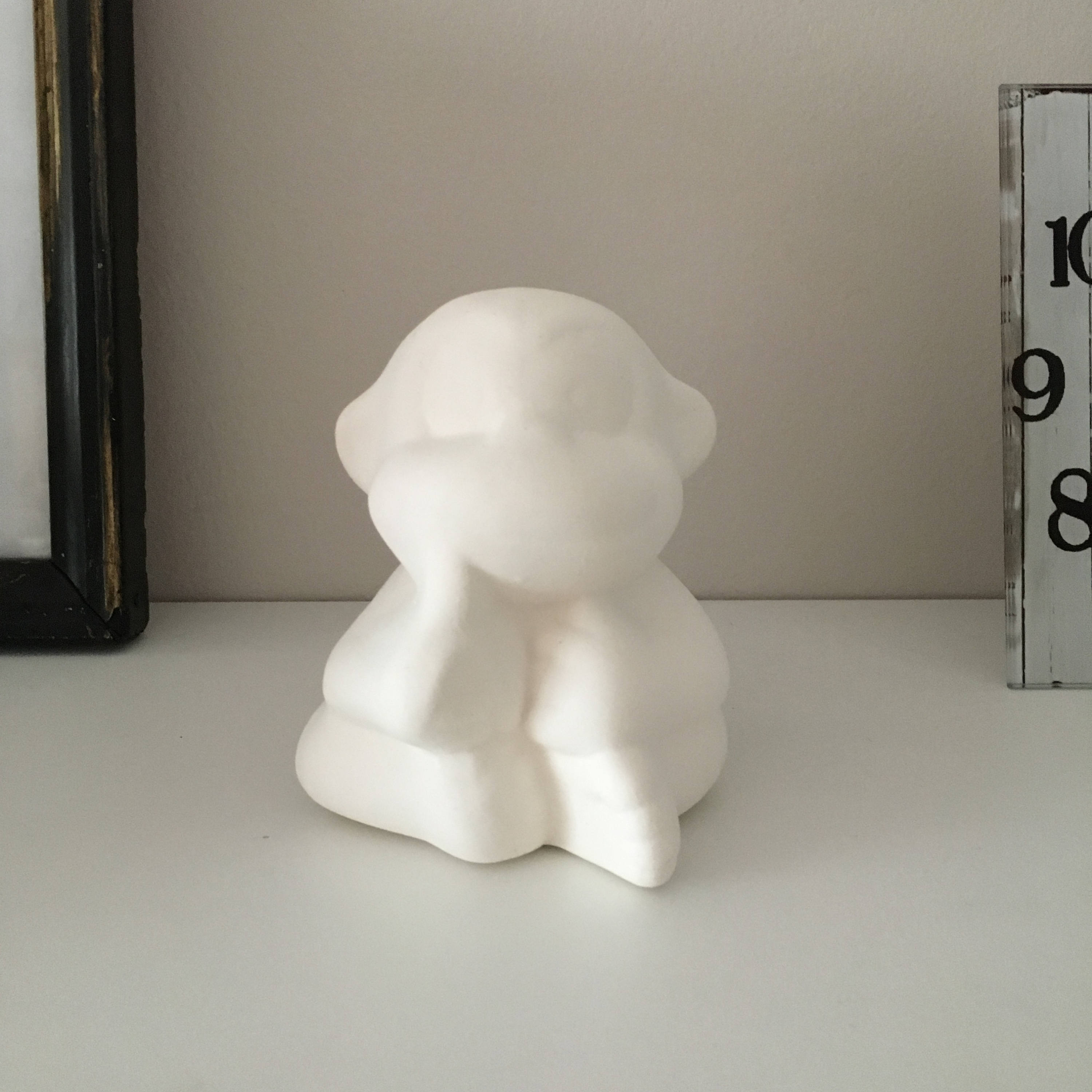 Ceramic Cash Box, Ceramic Monkey With Banana, Ready to Paint, Money ...