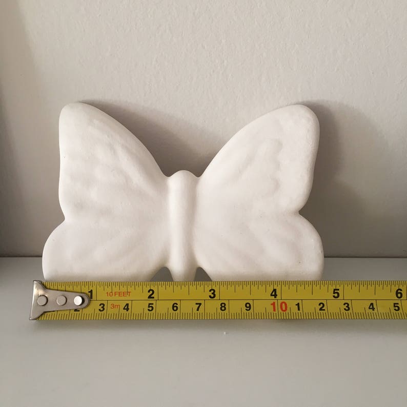 Ceramic Butterfly on Wall Ready to Paint Bisque Home Decorations Kids ...