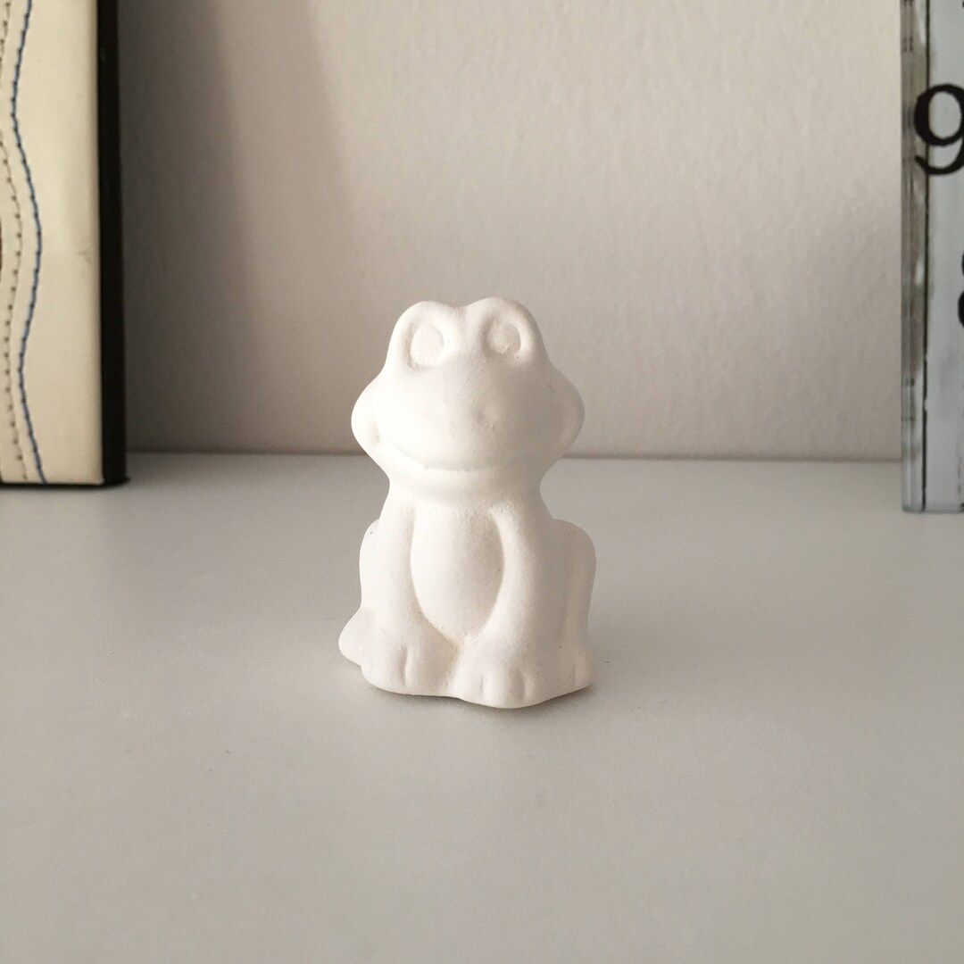 Ceramic Frog, Ready to Paint, Gift for Kids, Handmade Miniatures ...