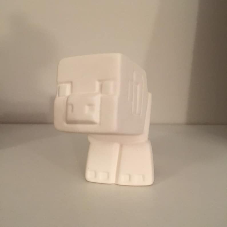 Ceramic Minecraft Minecraft Miniature Minecraft for Paint - Etsy