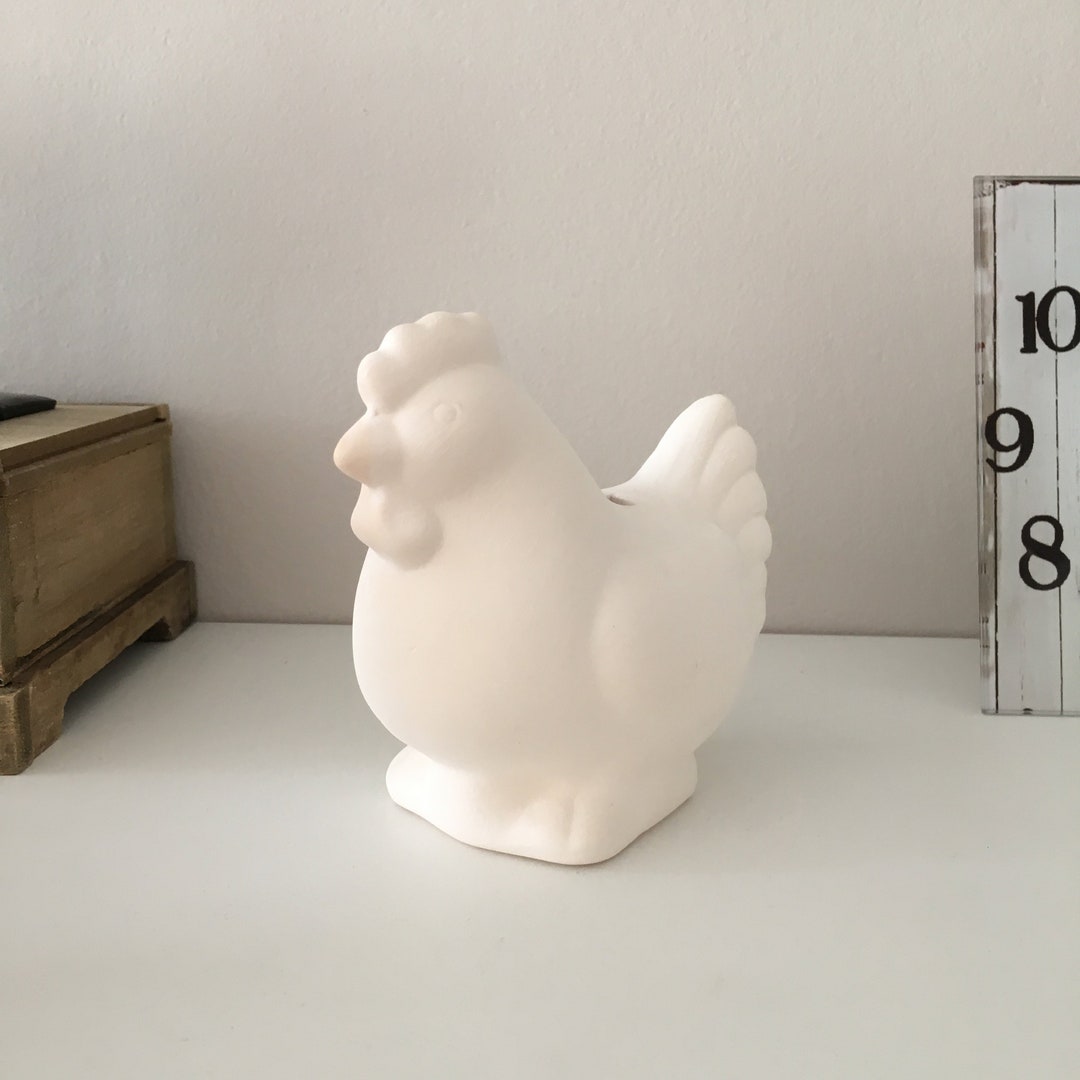 Ceramic Hen Coin Bank, Ready to Paint, Ceramic Bisque, Hen Cash Box ...