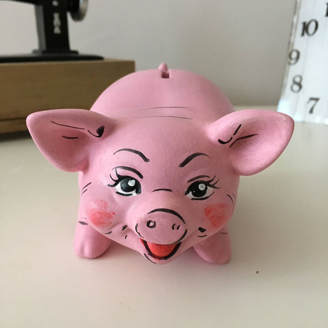 Piggy Bank, Ceramic Piggy Banks, Pink Piggy Coin Bank, Cash Box, Money ...