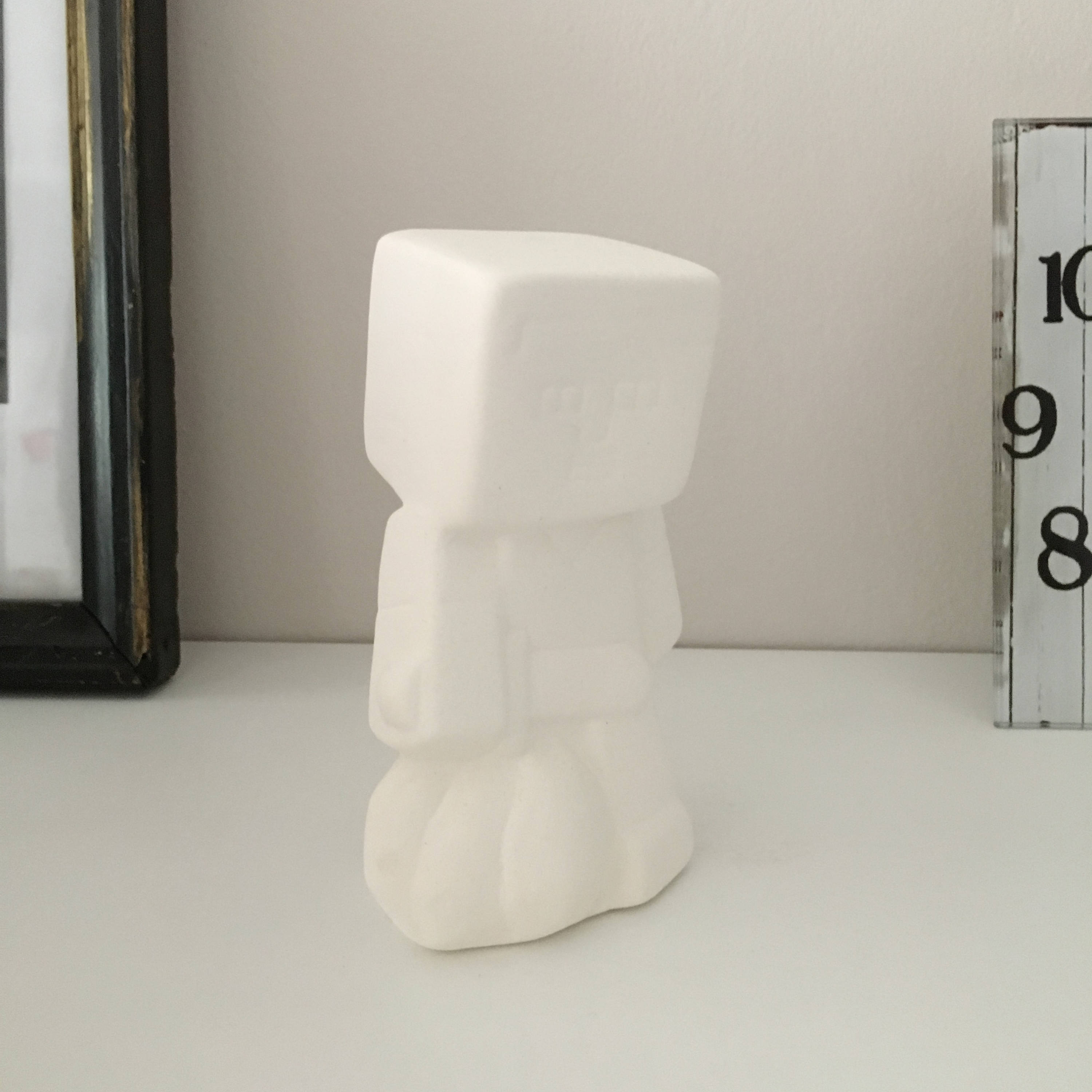Ceramic Minecraft Figurine Ready to Paint Bisque Handmade - Etsy Sweden