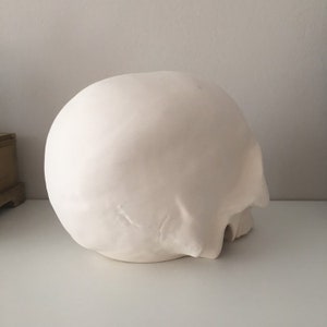 Unpainted Ceramic Skull – Paintable Bisque Human Skull for DIY Crafts ...