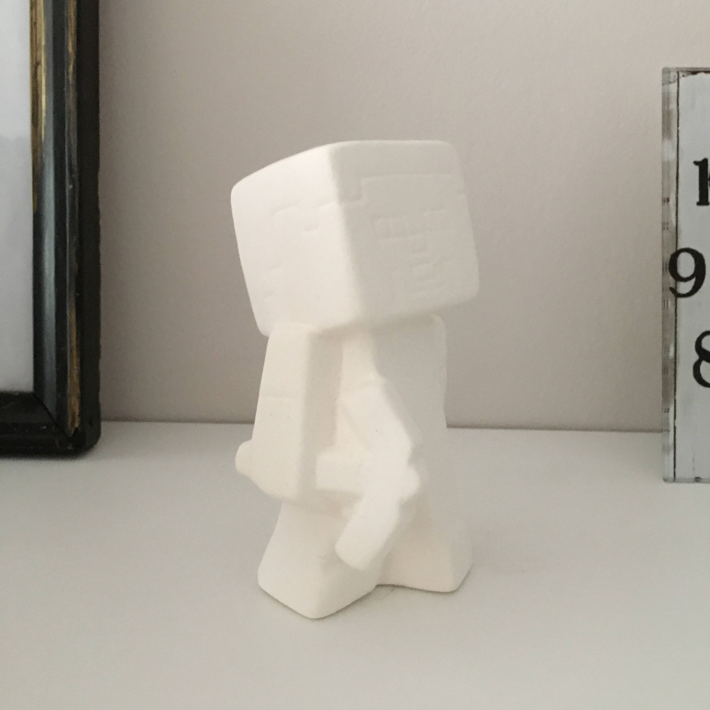 Ceramic Minecraft Miniature Ready to Paint Figurines Ceramic Bisque ...