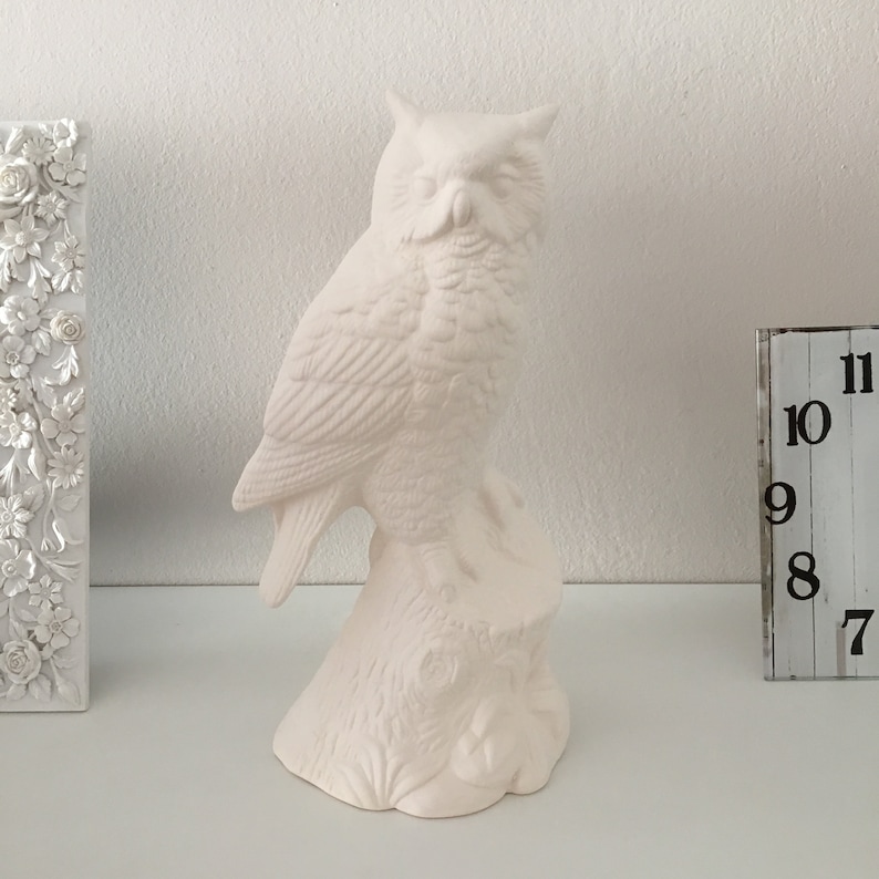 Ceramic Owl Ready to Paint Ceramic Bisque Handmade - Etsy