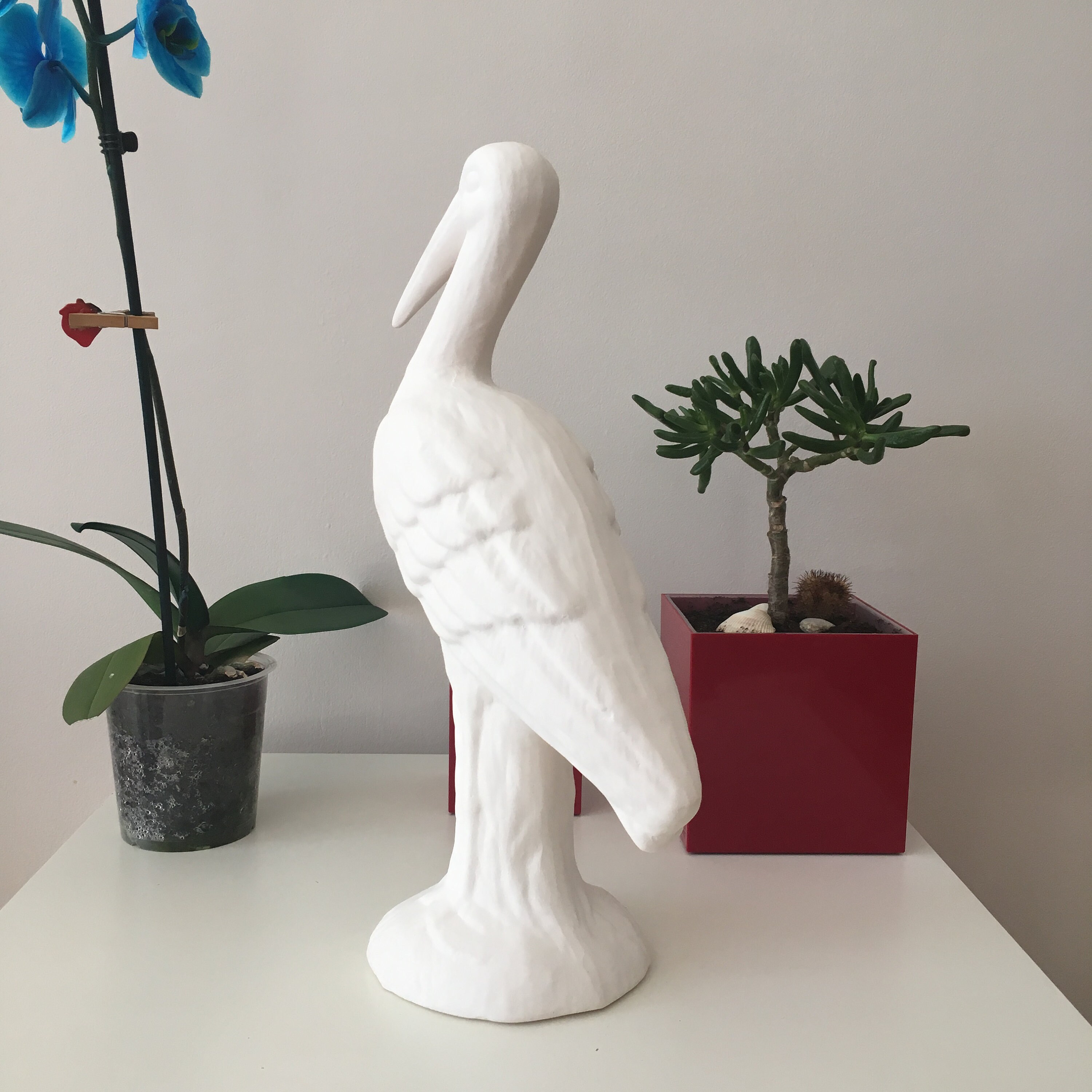 Ceramic Stork Statue Ready to Paint Garden Decor Outdoor | Etsy