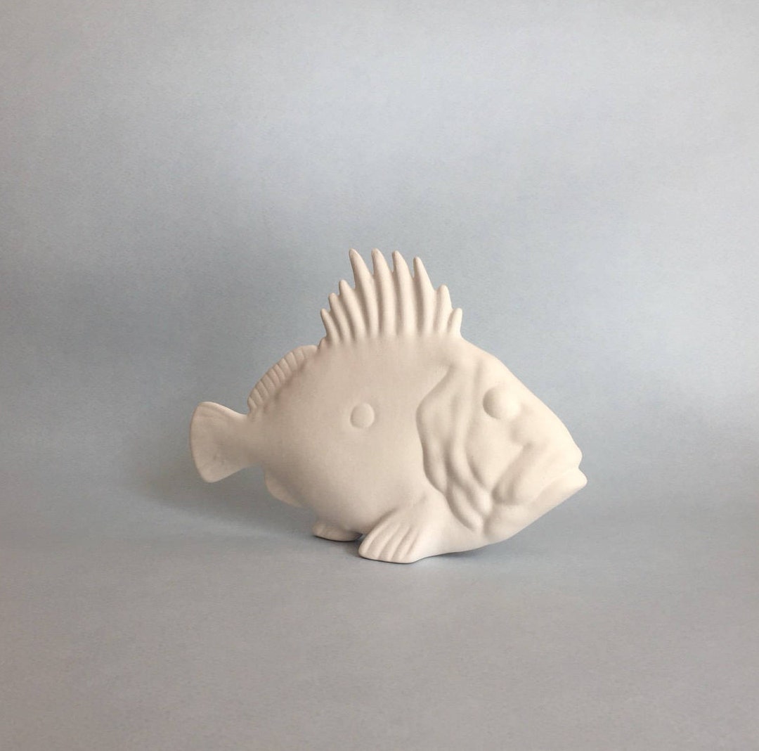 Fish Bisque, Ready to Paint, Gift for Men, Unpainted Fish, Ceramic Fish ...
