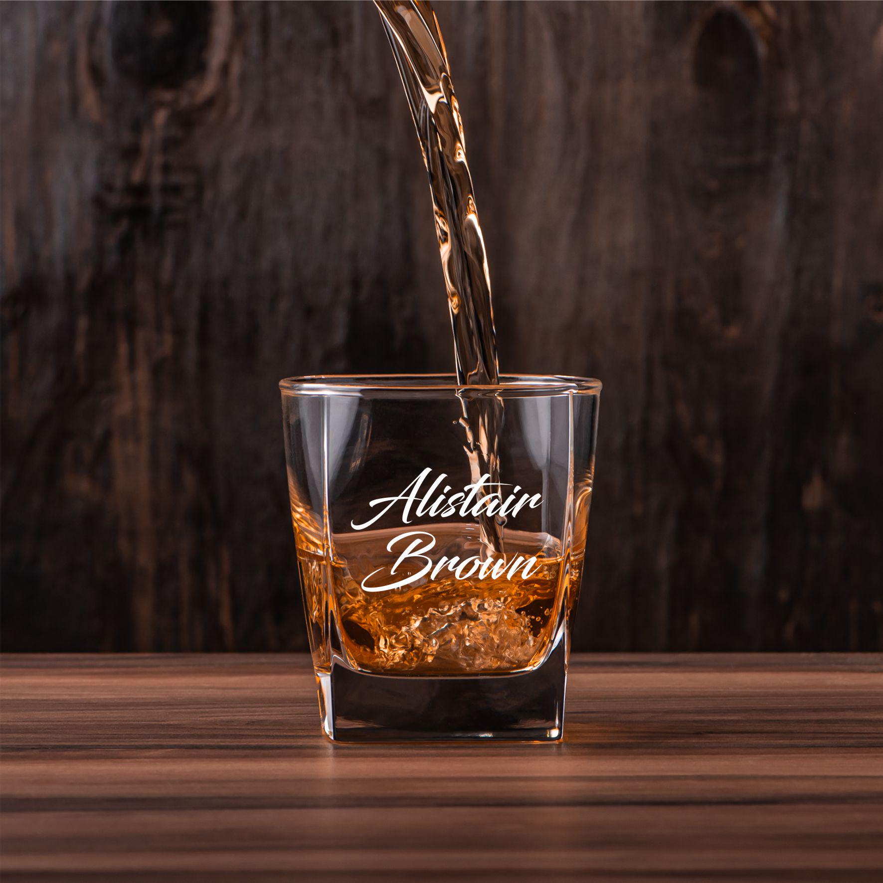 Personalized Engraved Whiskey Set, Whiskey Set With Glases & Coasters ...