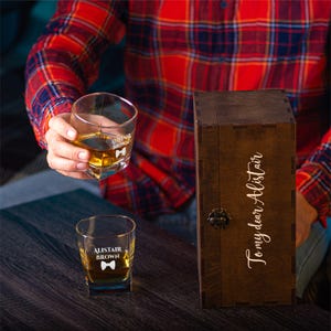 Personalized Engraved Whiskey Set, Whiskey Set With Glases & Coasters ...
