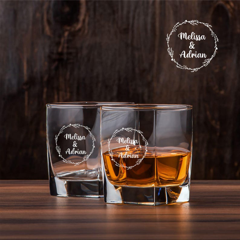 Personalized Engraved Whiskey Set, Whiskey Set With Glases & Coasters ...