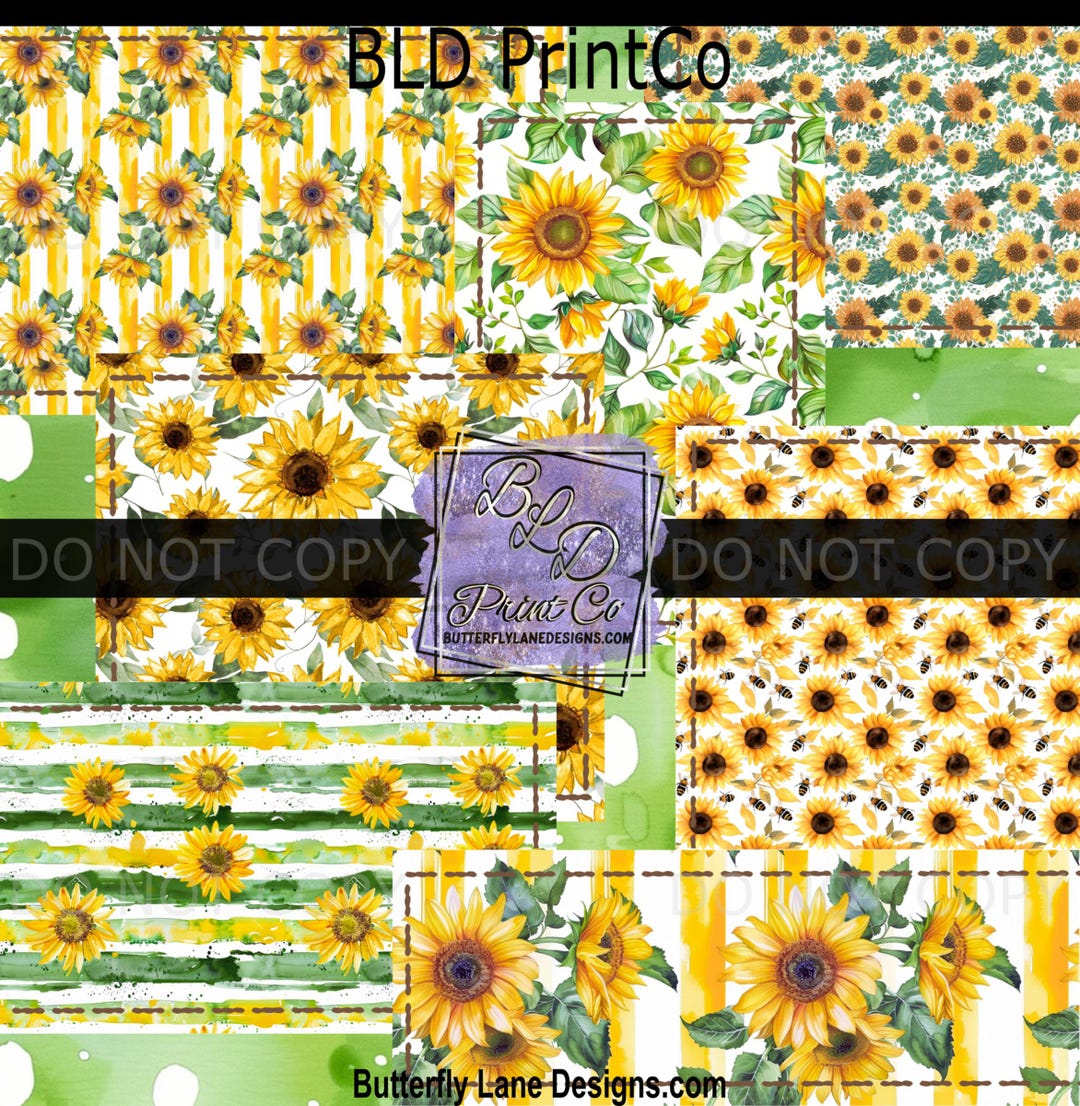 Sunflower Patchwork - Quilt Pattern : Seamless PNG Digital File - Etsy