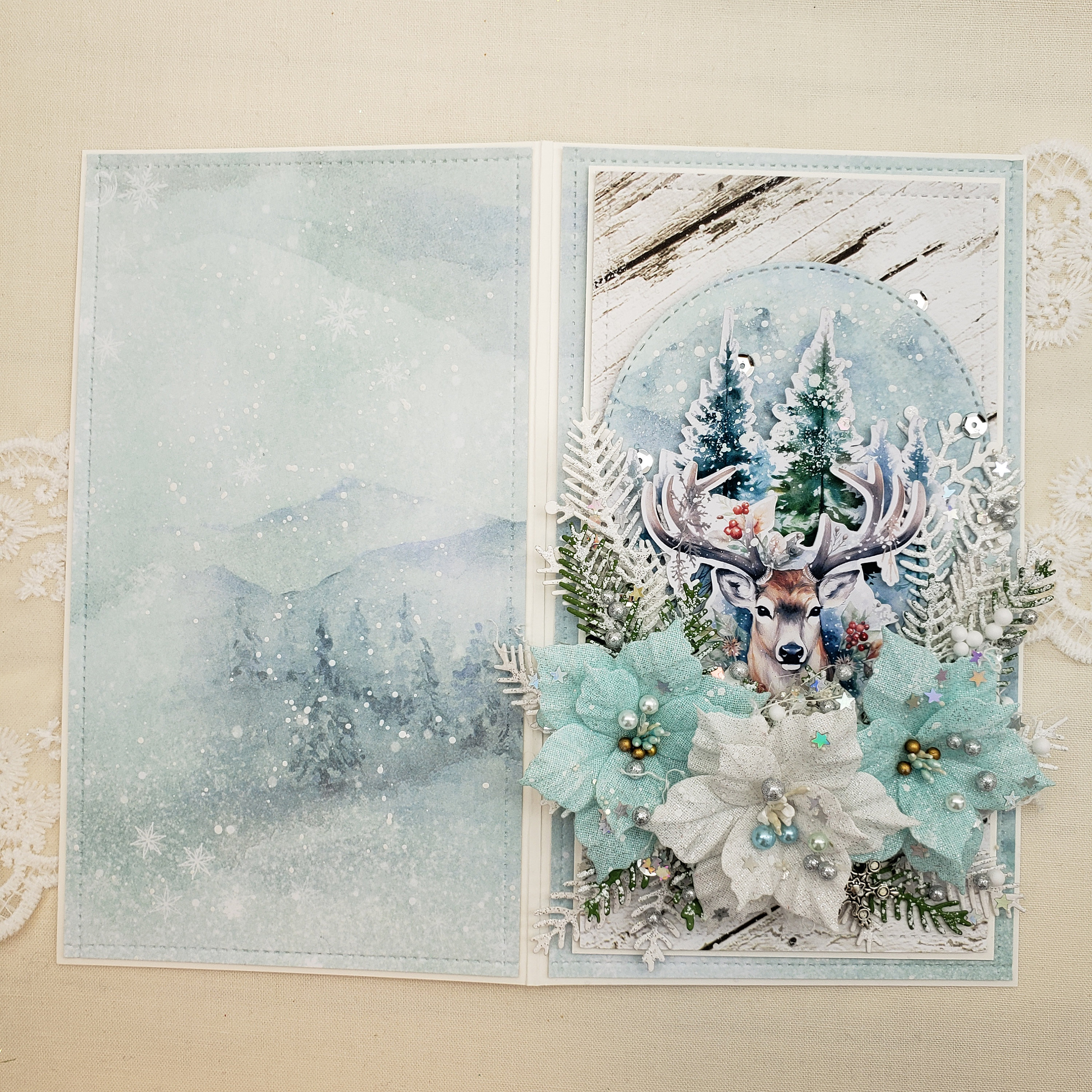 Make to Order Christmas Handmade Card Congratulations Card With Box ...