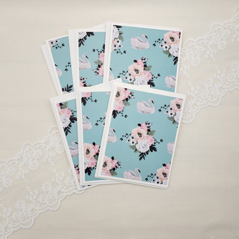 A Set of 6 Notecards; Handmade Cards; Thanks Note Cards; Blank Cards ...